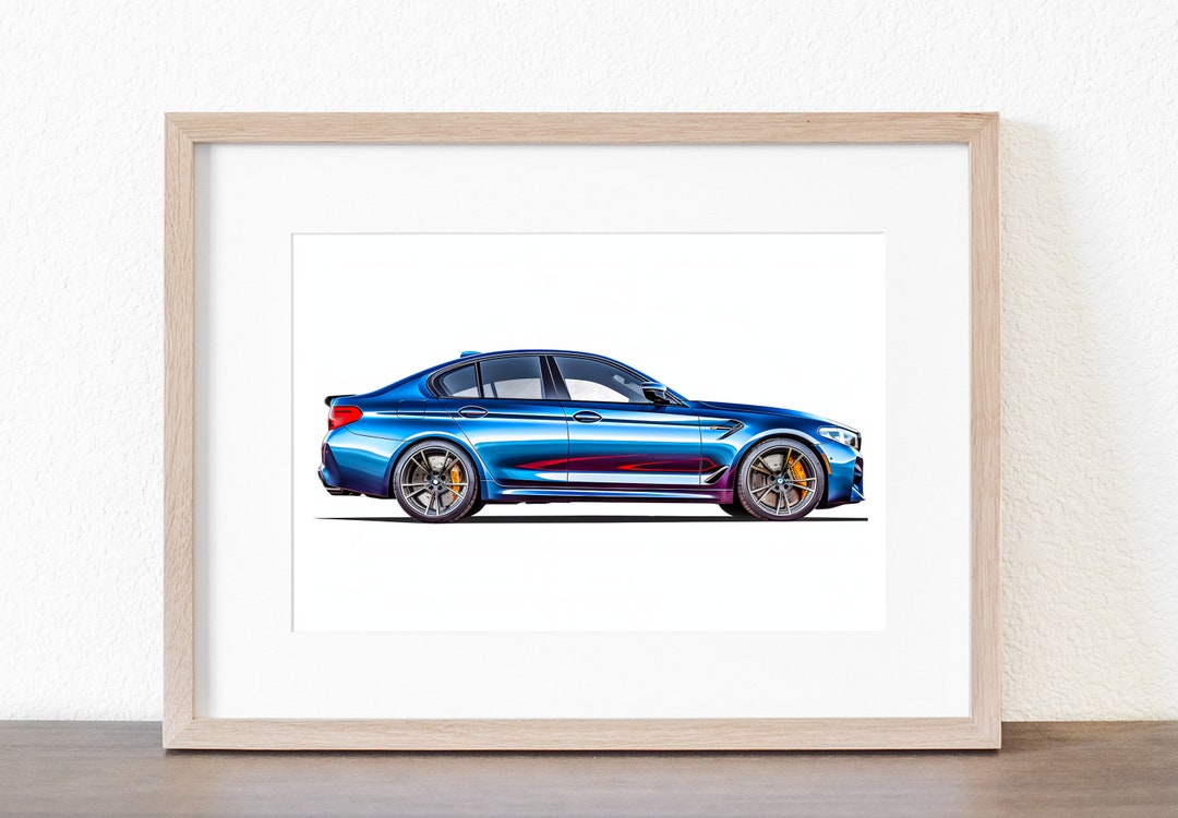 BMW M5 Print Car Art Bmw Print BMW Art Digital Download Car Home Decor ...