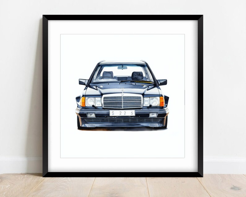 Mercedes Wall Art, Mercedes 190e EVO II Poster Prints, Digital Download, Home Decor - Etsy