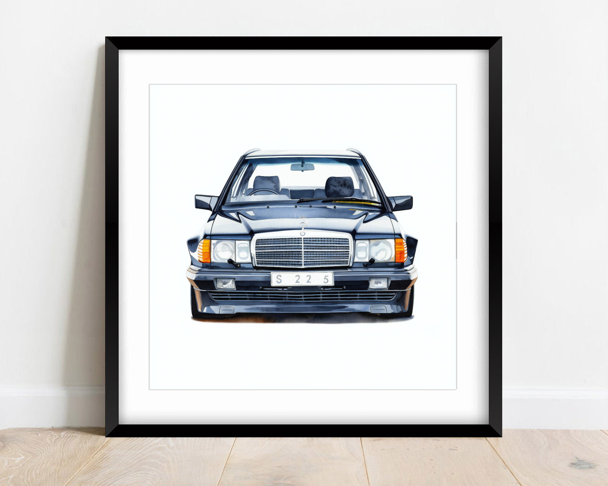 Mercedes Wall Art, Mercedes 190e EVO II Poster Prints, Digital Download, Home Decor - Etsy