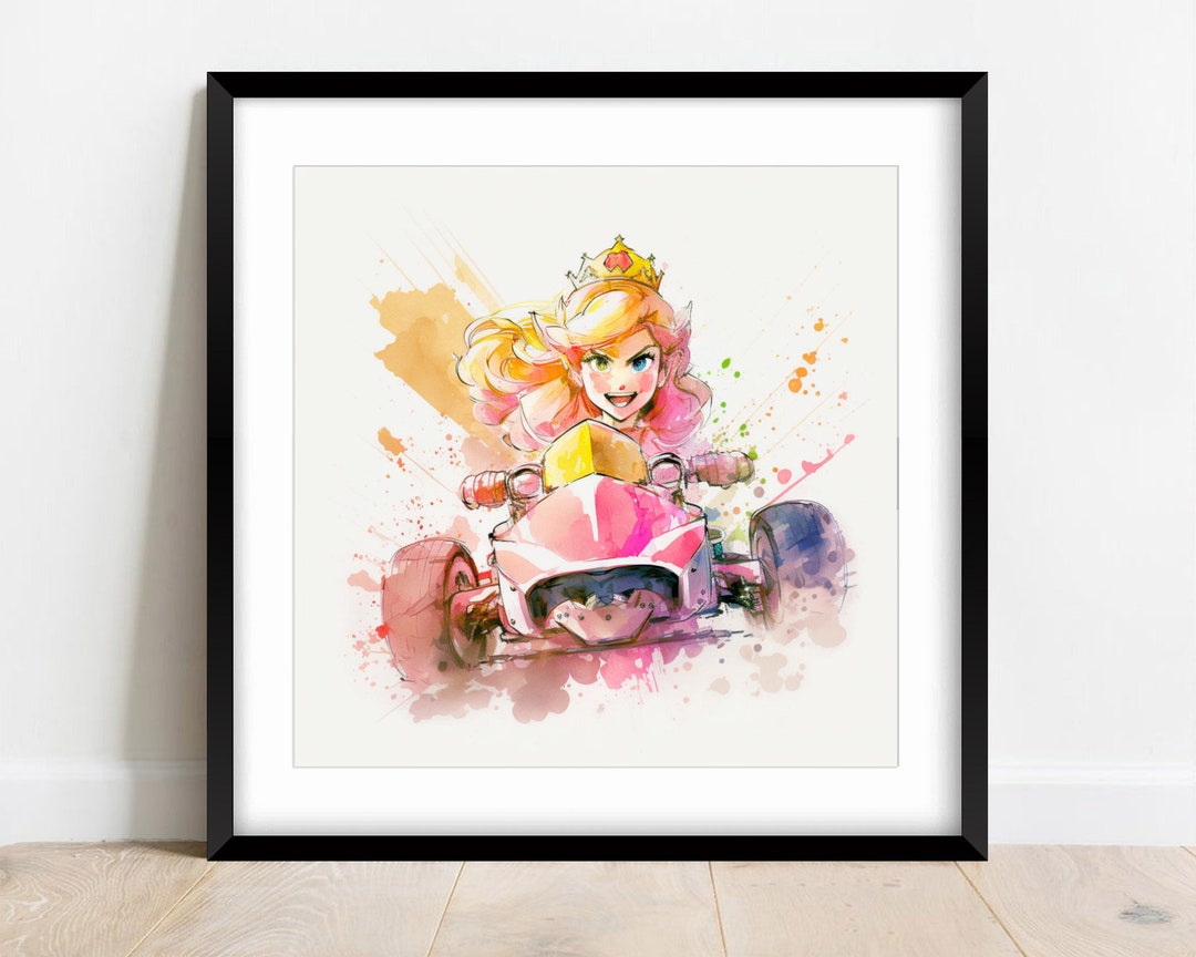 Mario Kart Wall Art Princess Peach Poster Prints Digital - Etsy