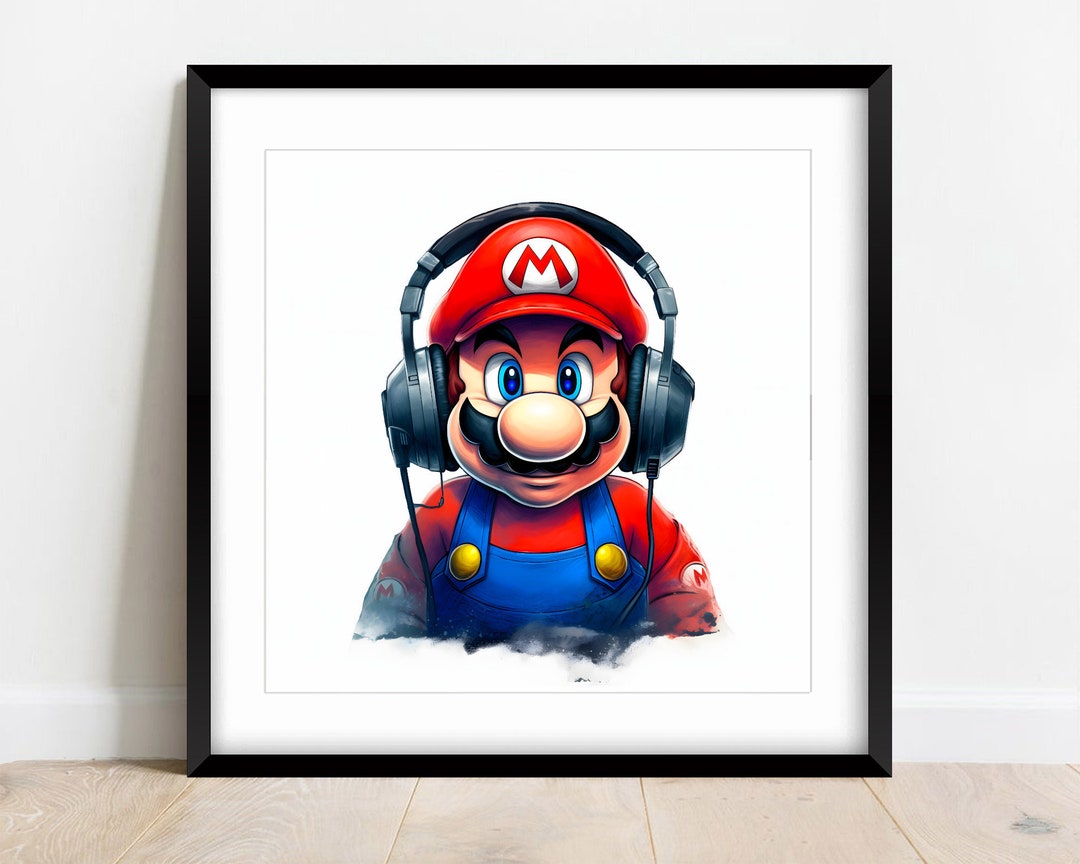 Super Mario Poster Print Nintendo Gaming Wall Art Home Decor Digital ...