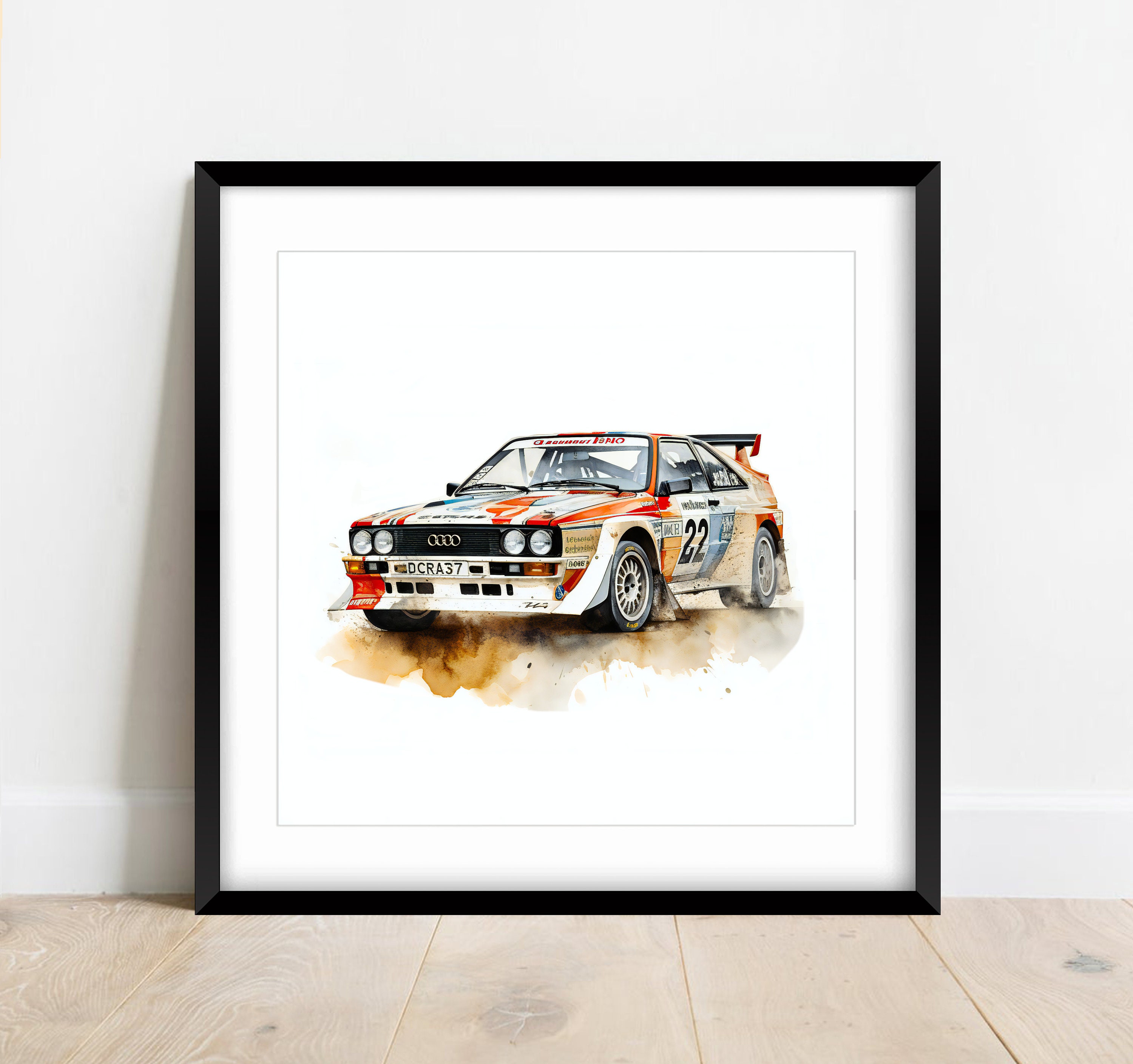 Audi Quattro Wall Art, Rally Car Poster Prints, Digital Download, Home ...
