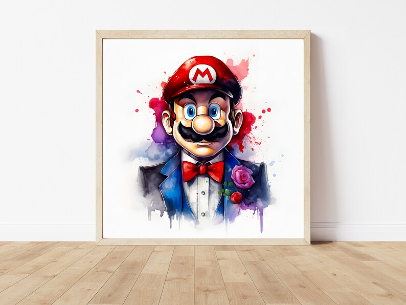 Super Mario Wall Art Mario Poster Prints Super Mario Digital - Etsy