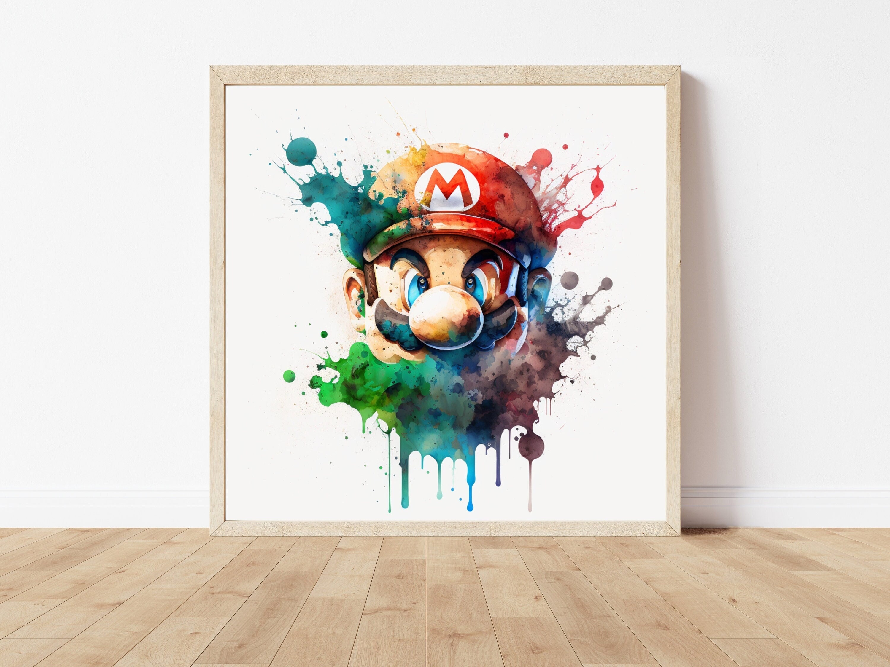 Super Mario Wall Art, Mario Poster Prints, Digital Download, Home Decor ...