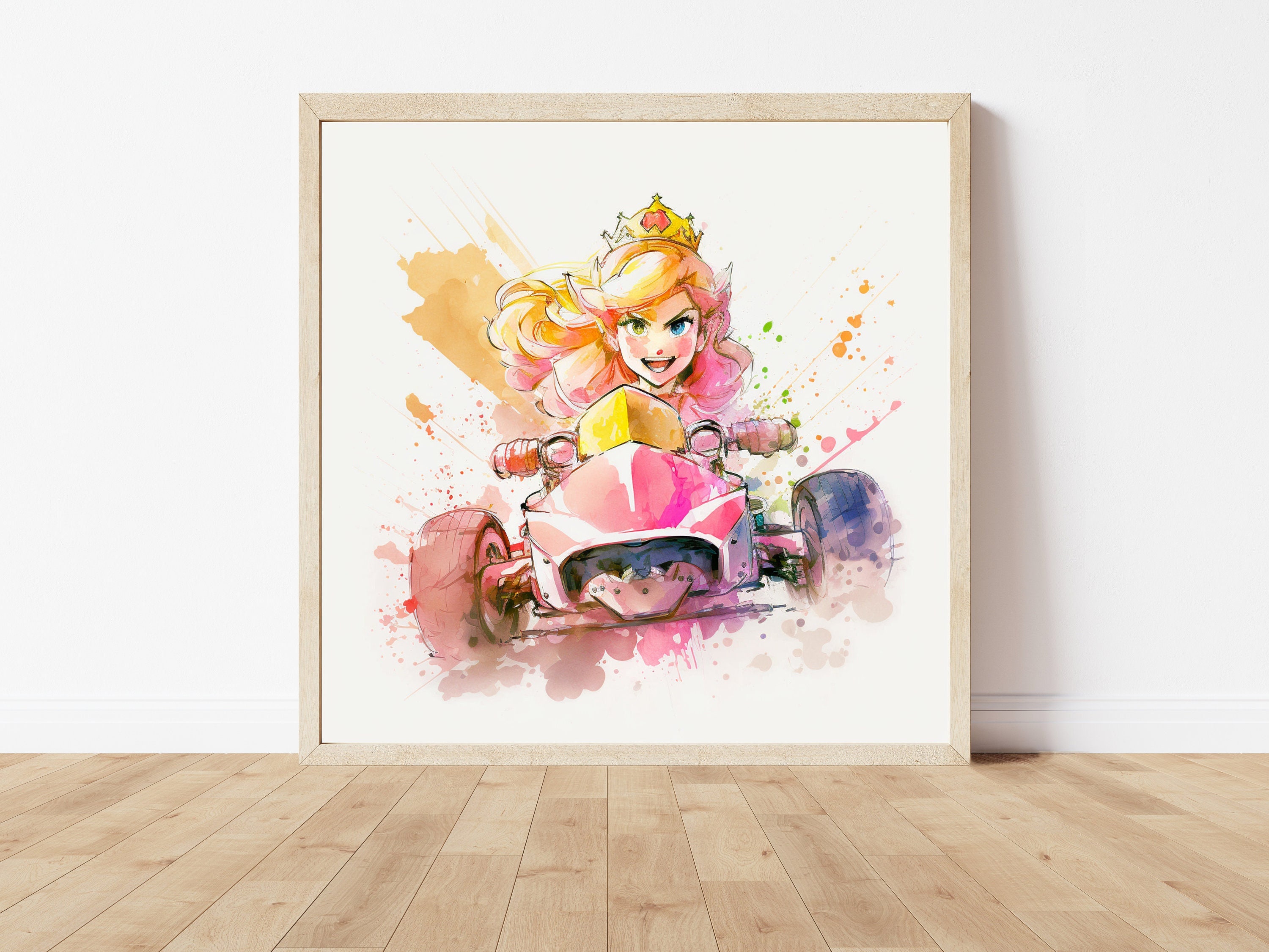 Mario Kart Wall Art, Princess Peach Poster Prints, Digital Download ...