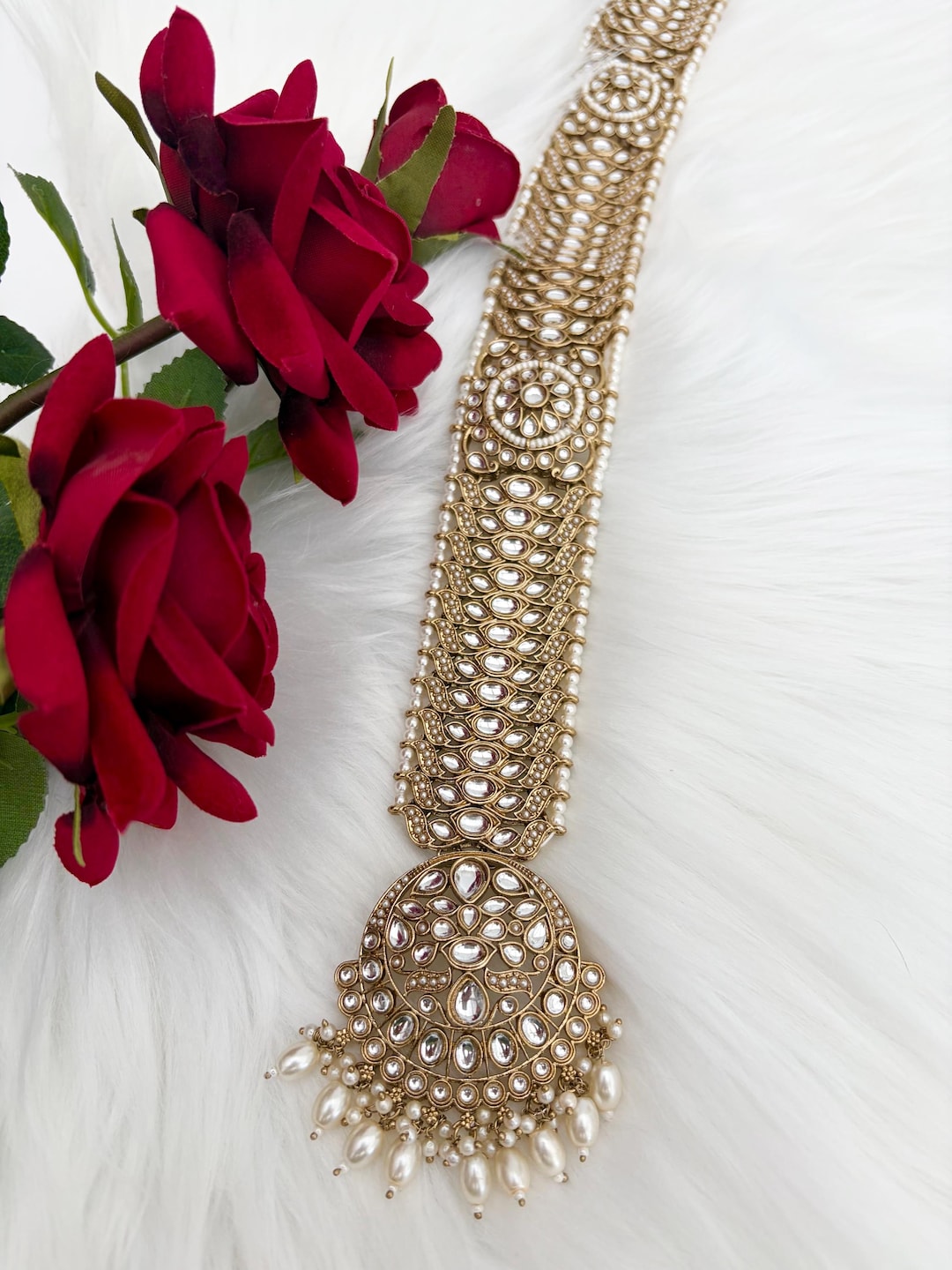 Kundan Choti/ Braid Choti / Indian Bridal Choti/ Kundan Hair ...