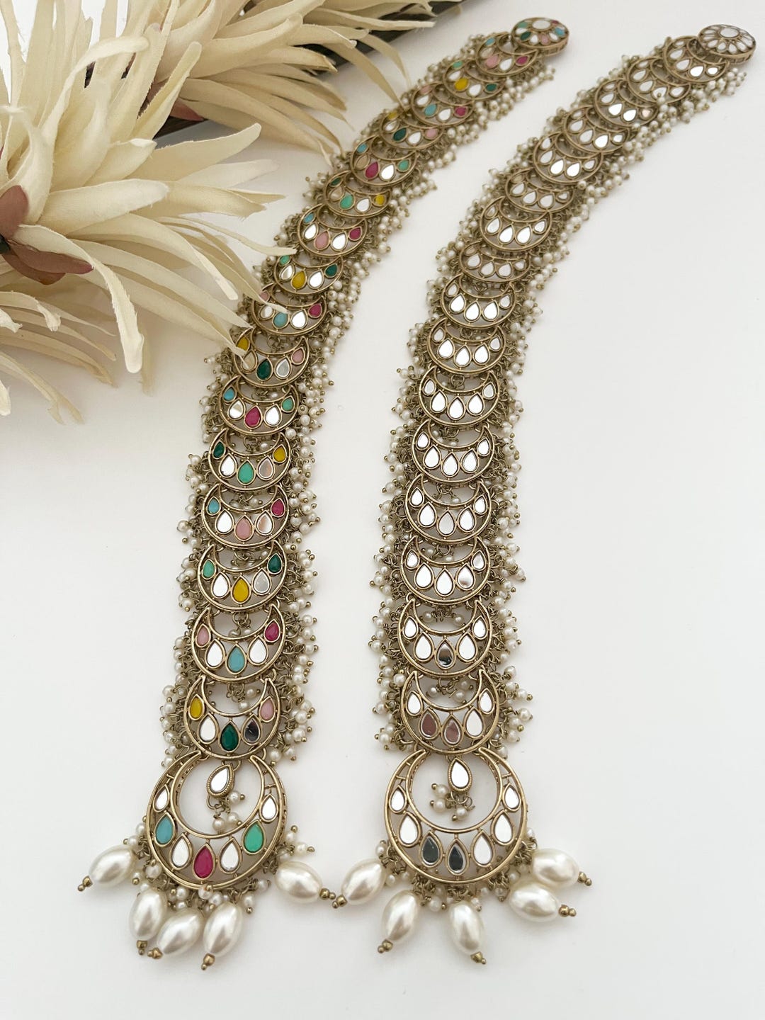 Polki Choti/ Braid Choti / Indian Bridal Choti/ Kundan Hair Accessories ...