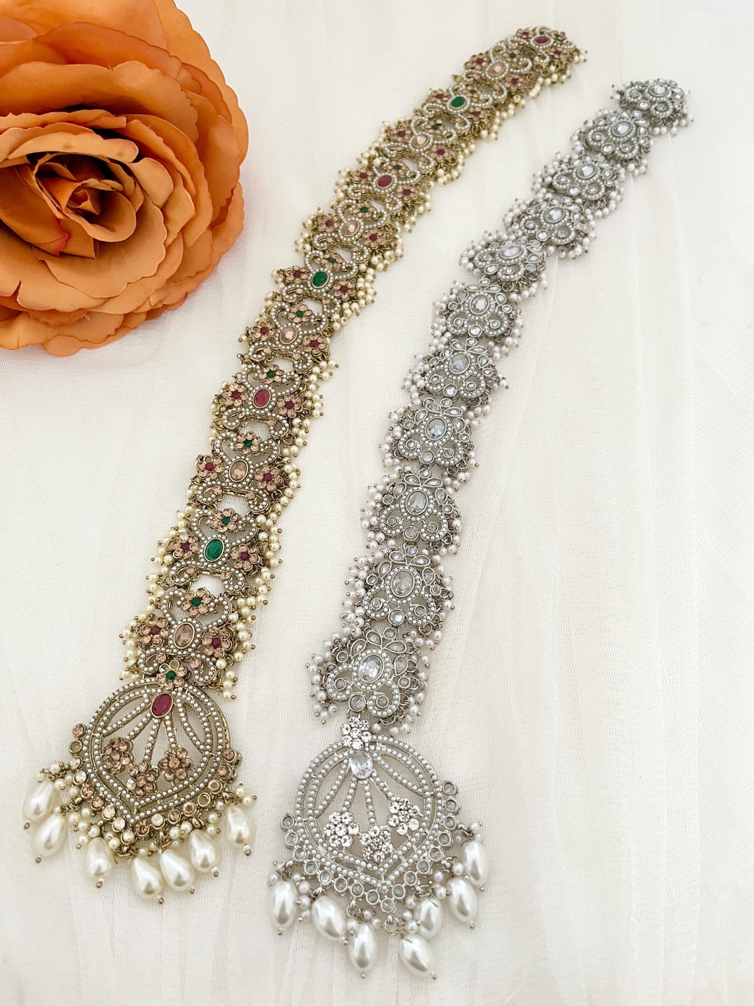 Polki Choti/ Braid Choti / Indian Bridal Choti/ Kundan Hair Accessories ...