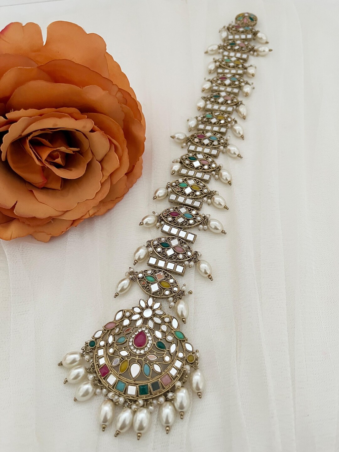 Polki Choti/ Braid Choti / Indian Bridal Choti/ Kundan Hair Accessories ...