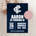 Instant Download AFL Birthday Invitation Carlton Digital File - Etsy