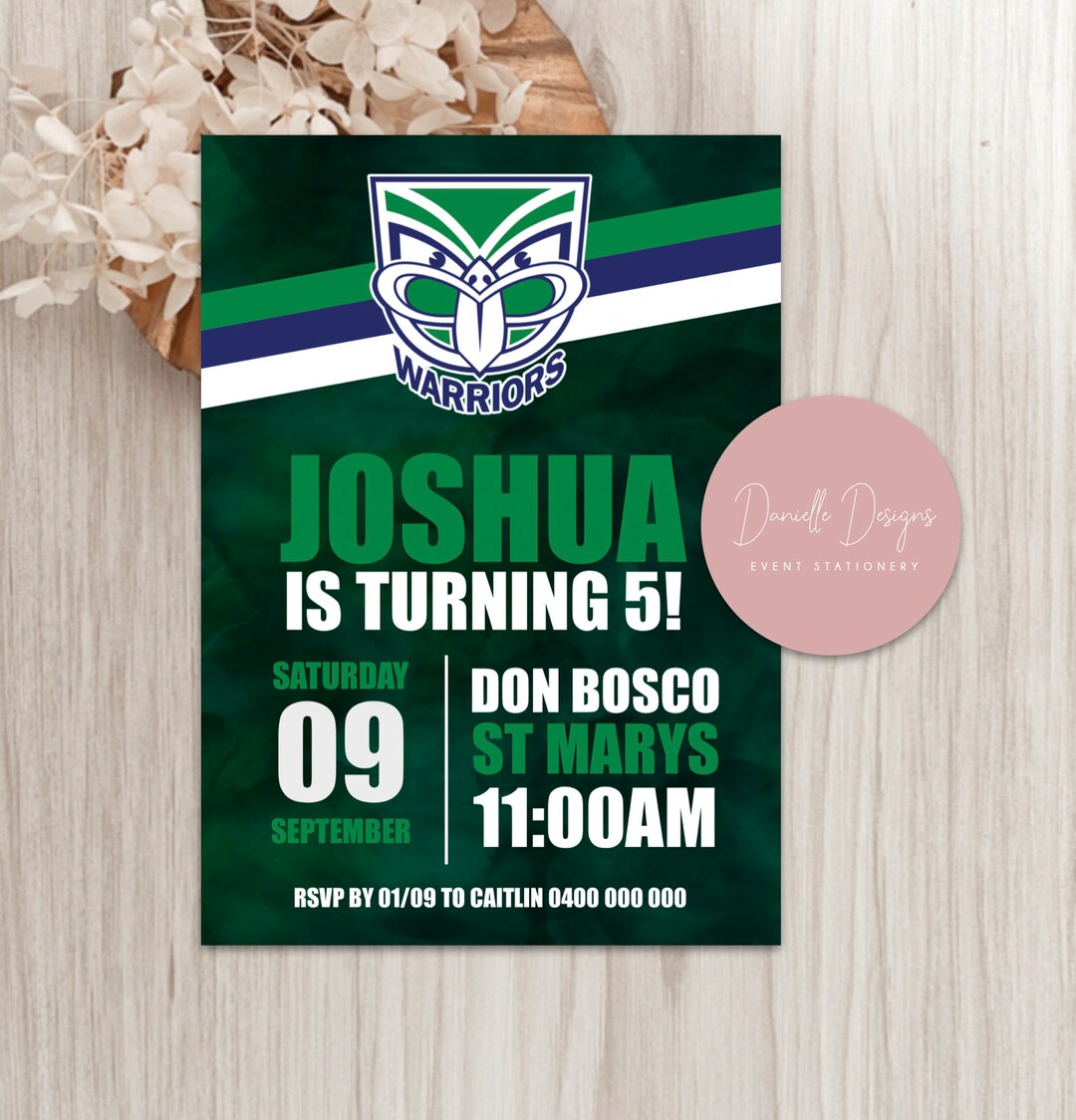 Instant Download Canva Template NRL Birthday Invitation New Zealand ...