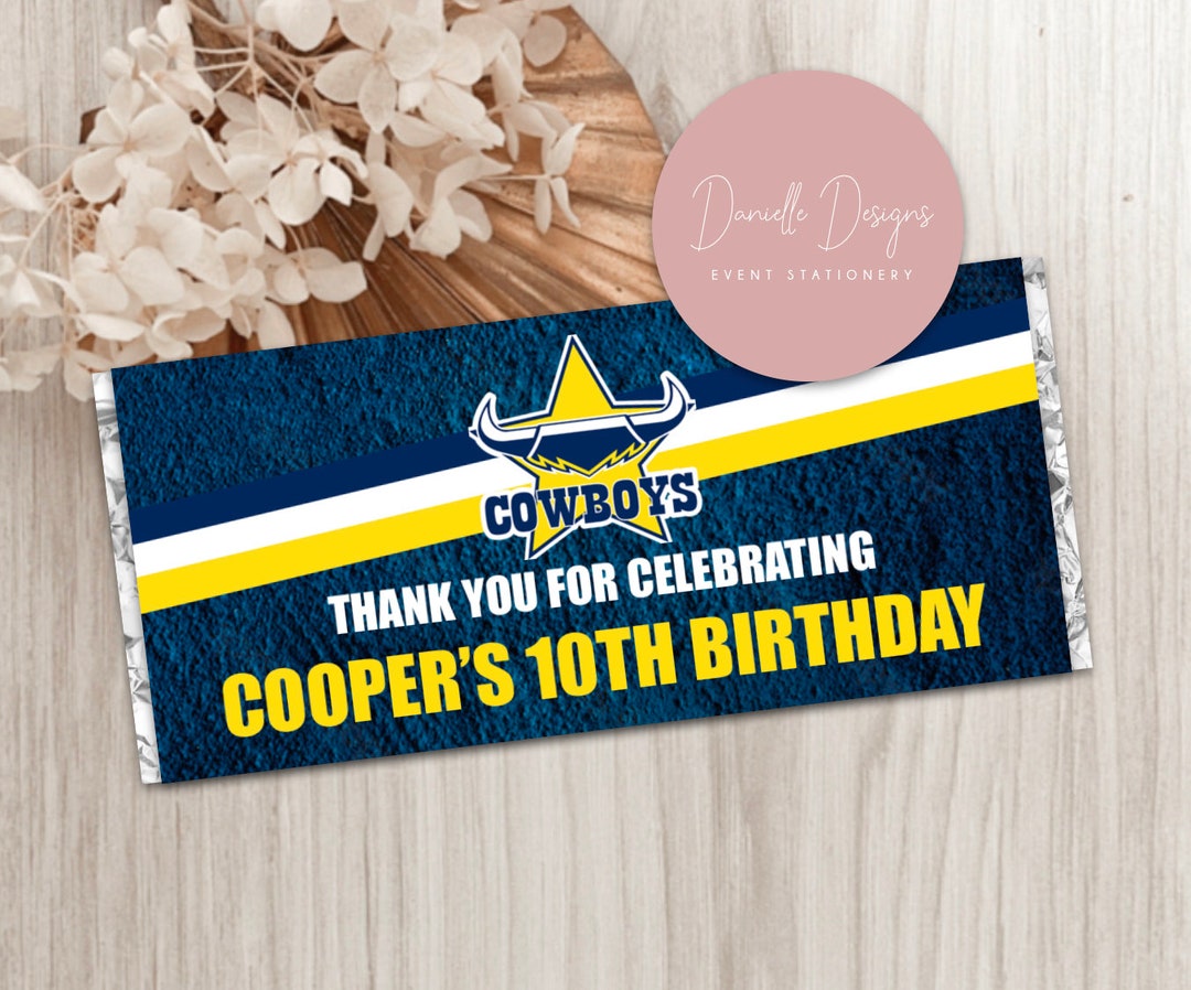 Instant Download Canva Template NRL North Queensland Cowboys Chocolate ...