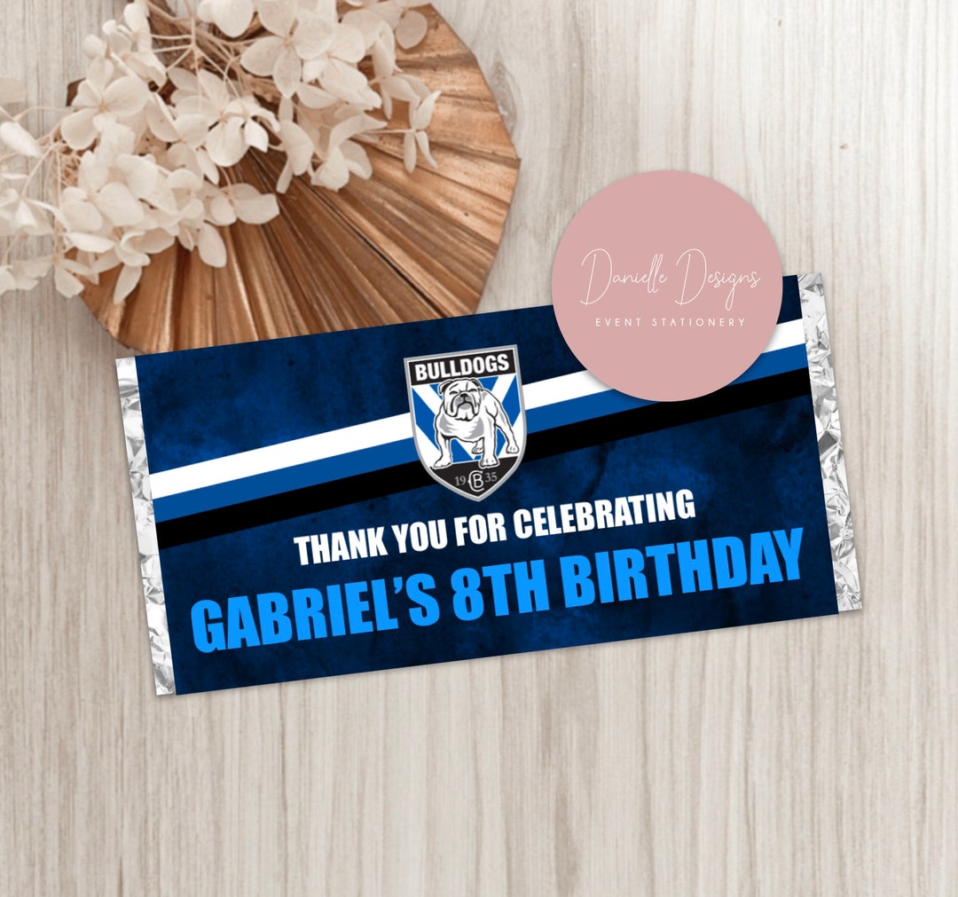 Instant Download Canva Template NRL Canterbury-bankstown Bulldogs ...