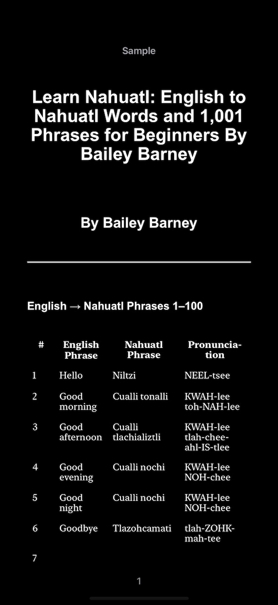 Nahuatl To English
