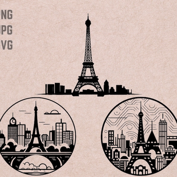 París Skyline Svg - Etsy