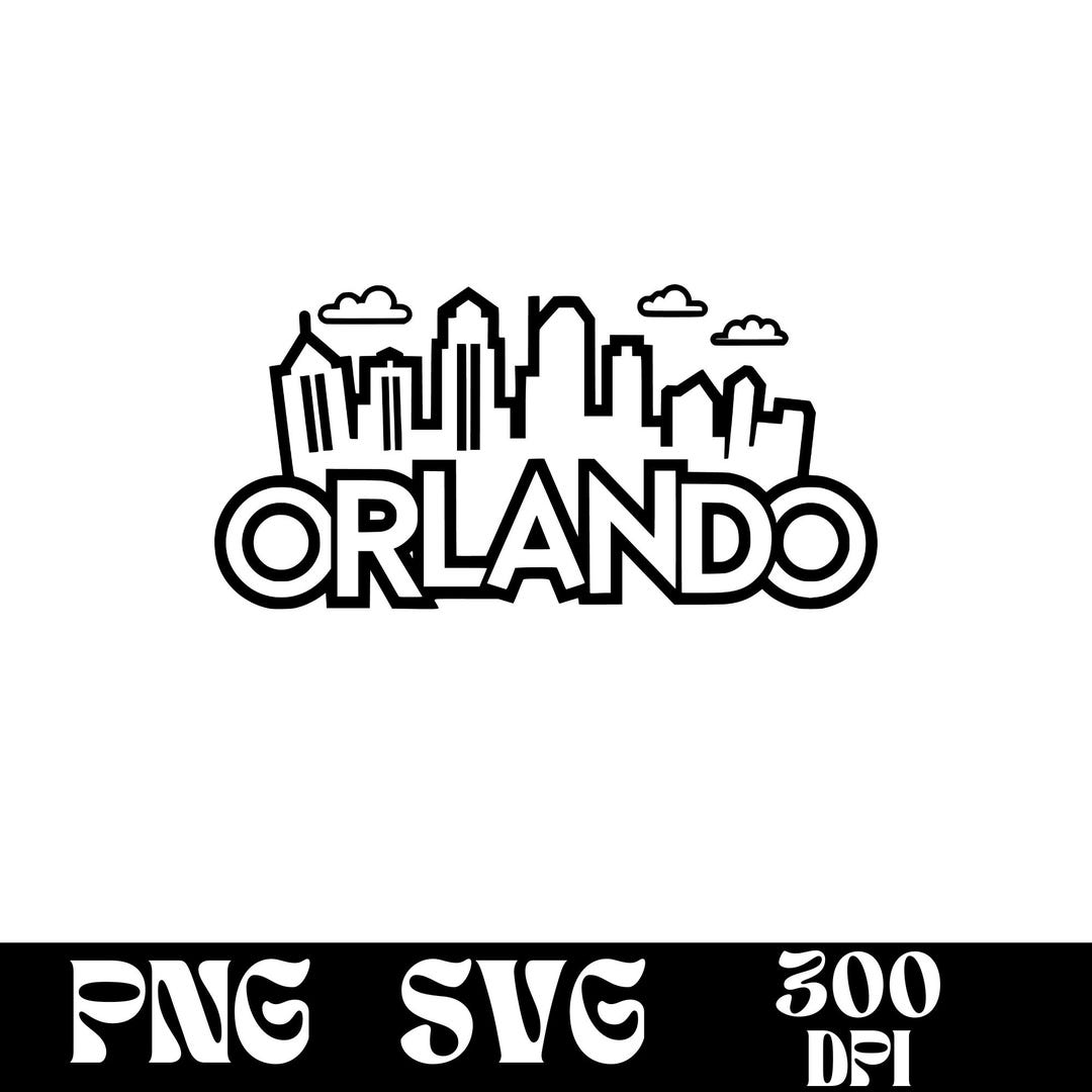 Orlando Skyline SVG Design, Orlando Logo, Orlando Skyline Vector ...