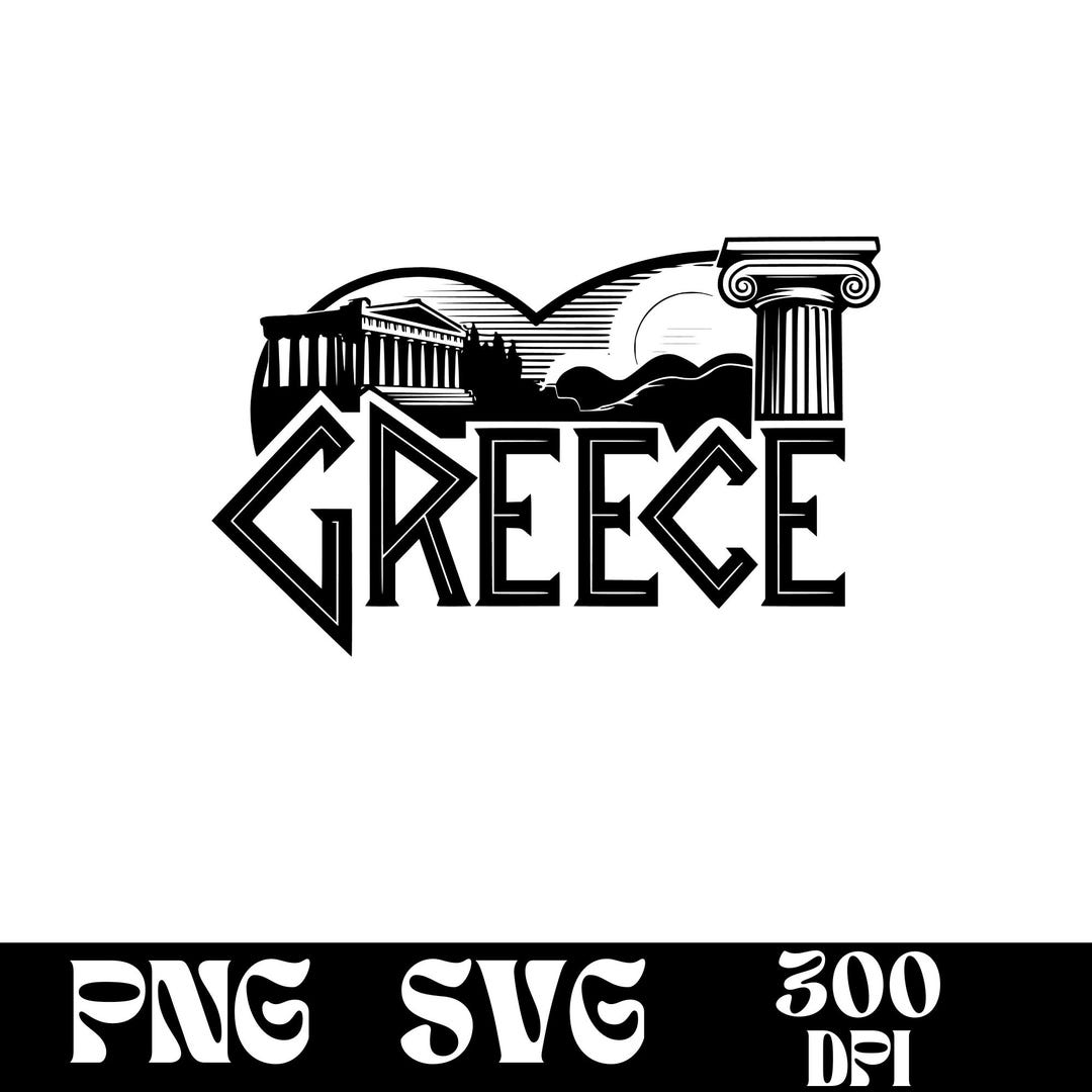 Greece SVG Design, Greece Logo, Greece Vector, Greece PNG, Greece ...