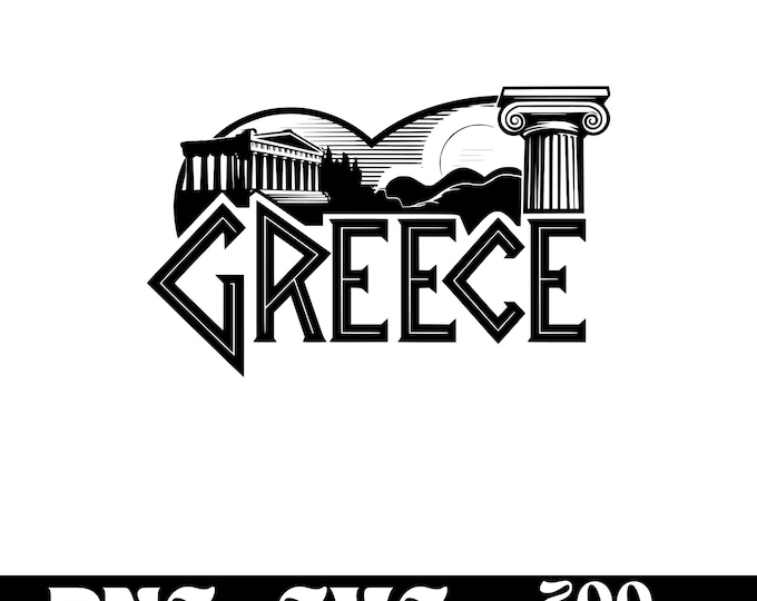 Greek Symbols Clipart Bundle: Ancient Greece Vector Graphics (PNG, SVG ...
