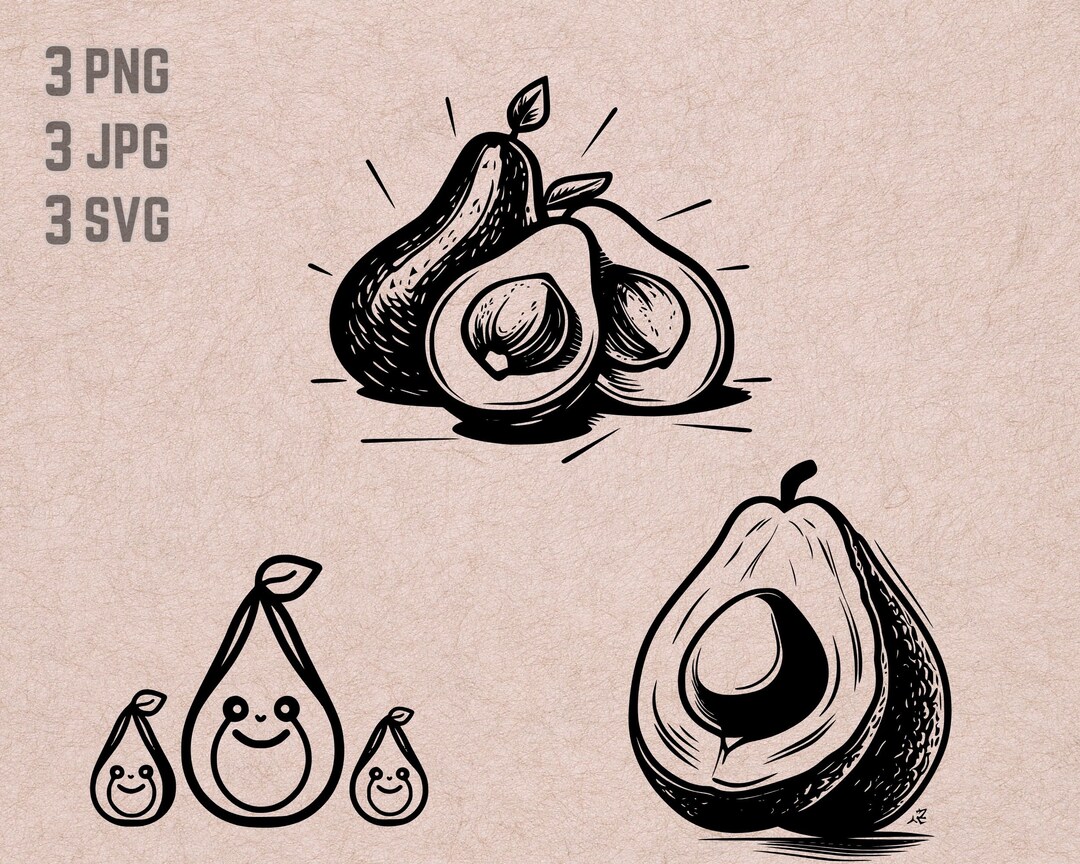 Diseños SVG de aguacate, logotipo de aguacate, vector de frutas, PNG ...