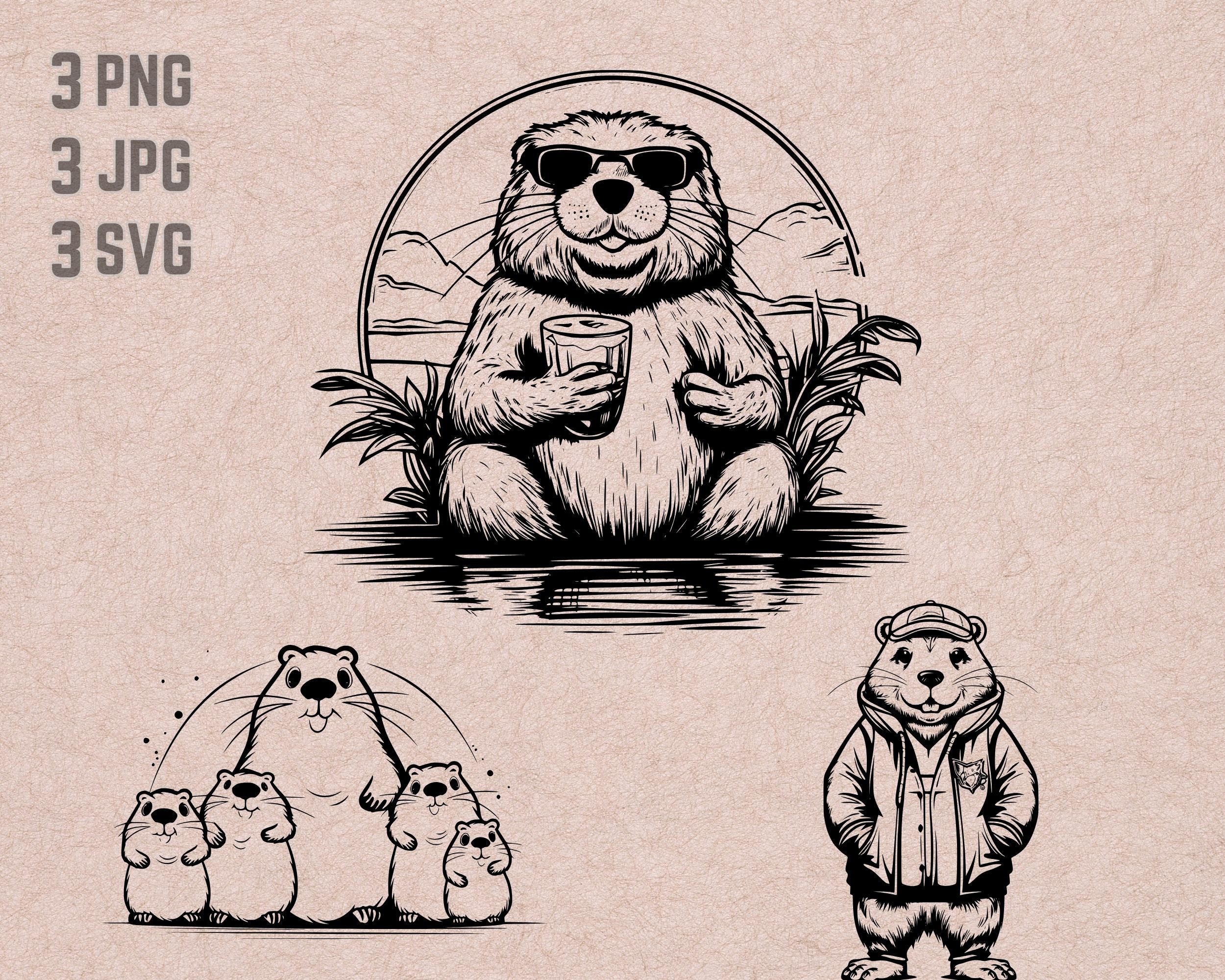 Beaver SVG Designs, Beaver Logo, Sunglasses Vector, Beaver Family PNG ...