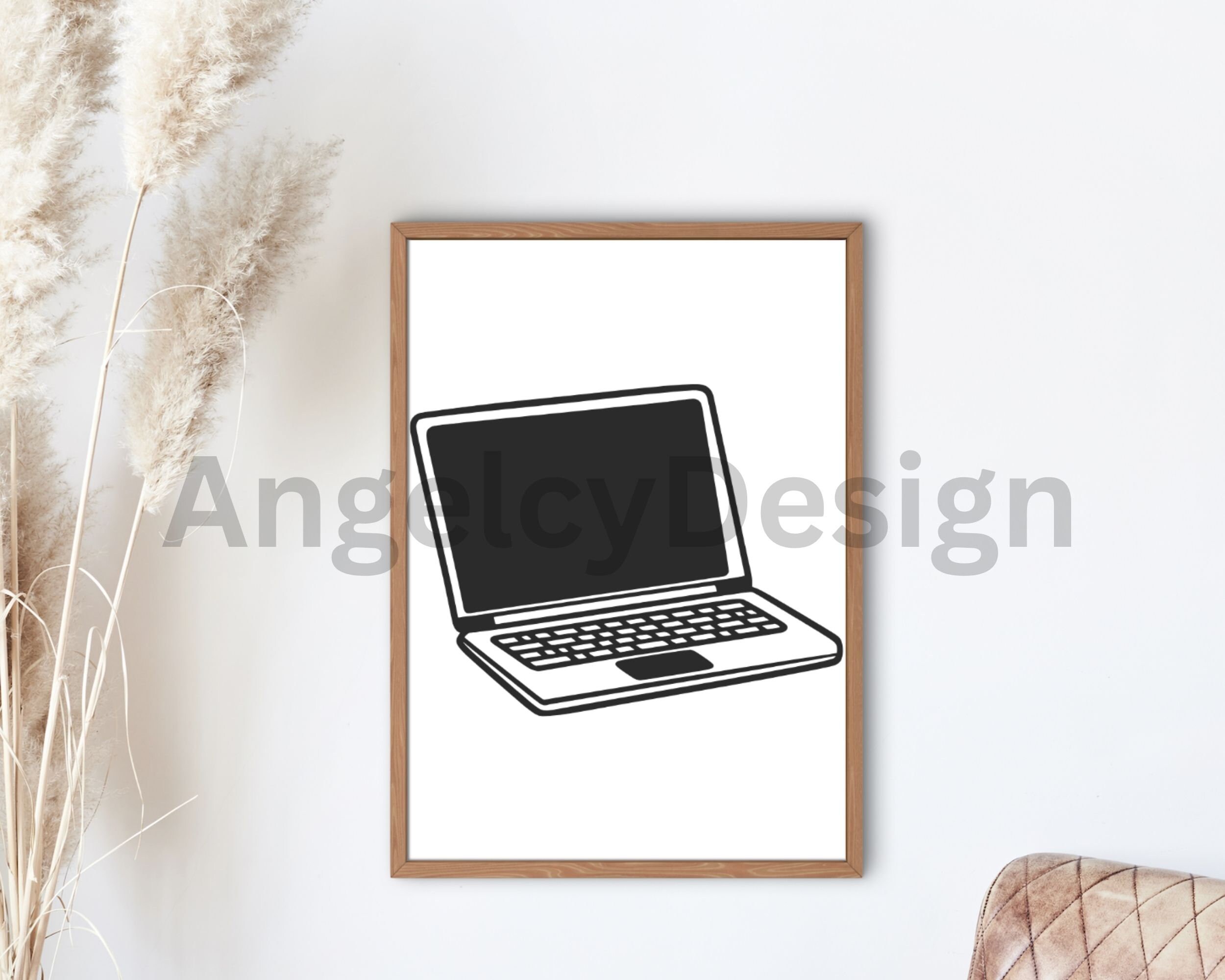 Computer SVG Designs, PC Logo, Laptop Vector, Old School Computer PNG ...