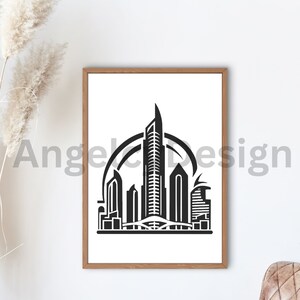 Dubai Skyline SVG Designs, Dubai Logo, Dubai Skyline Vector, Skyline ...