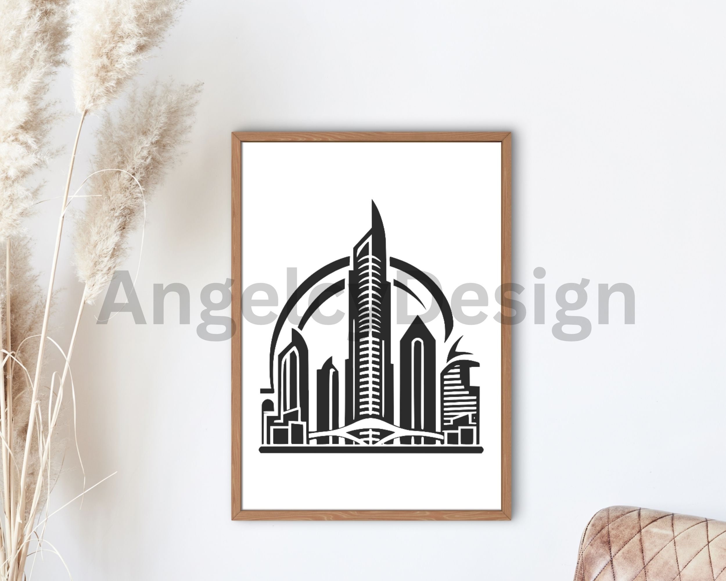 Dubai Skyline SVG Designs, Dubai Logo, Dubai Skyline Vector, Skyline ...
