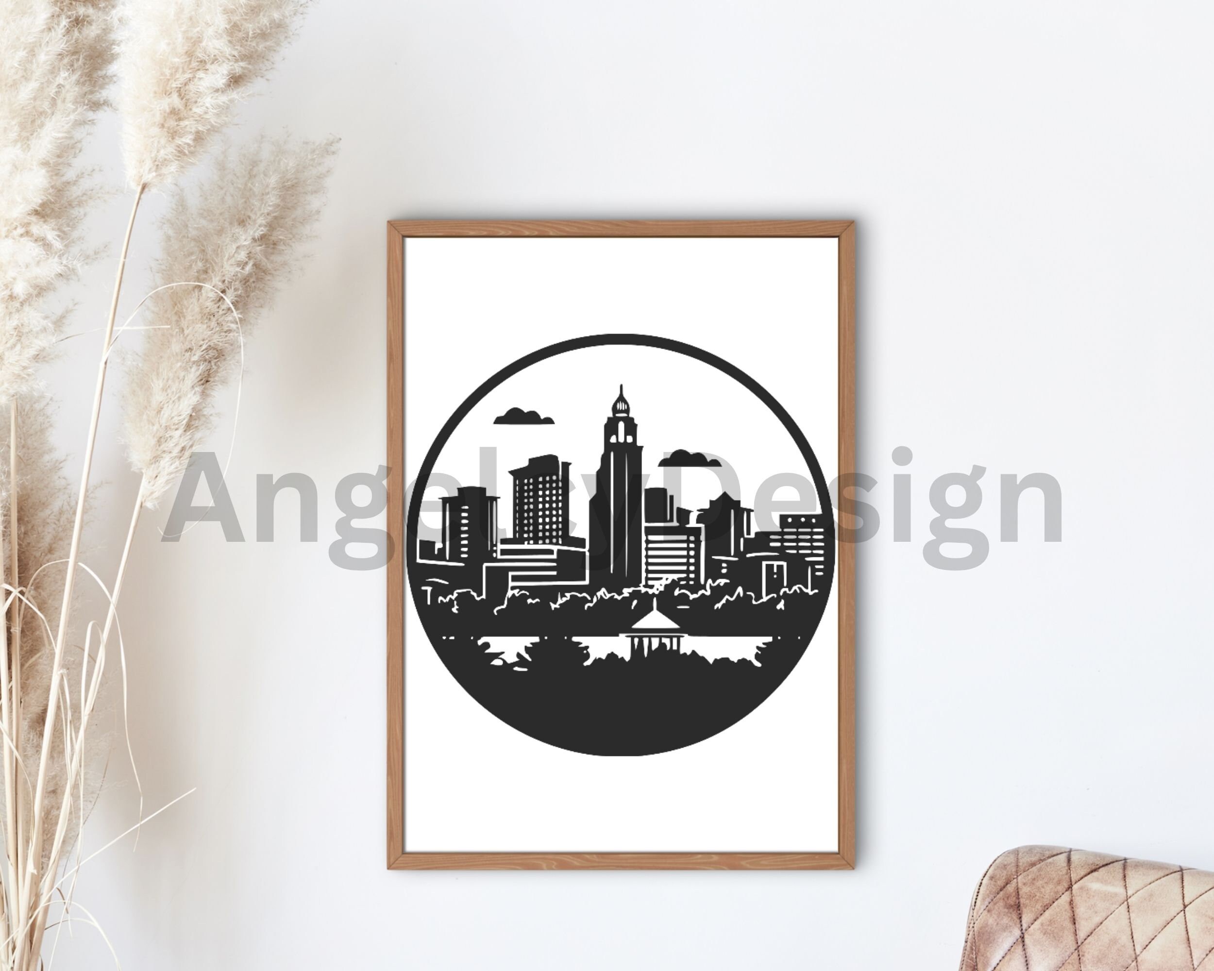 Raleigh Skyline SVG Designs, Raleigh Logo, Raleigh Skyline Vector ...