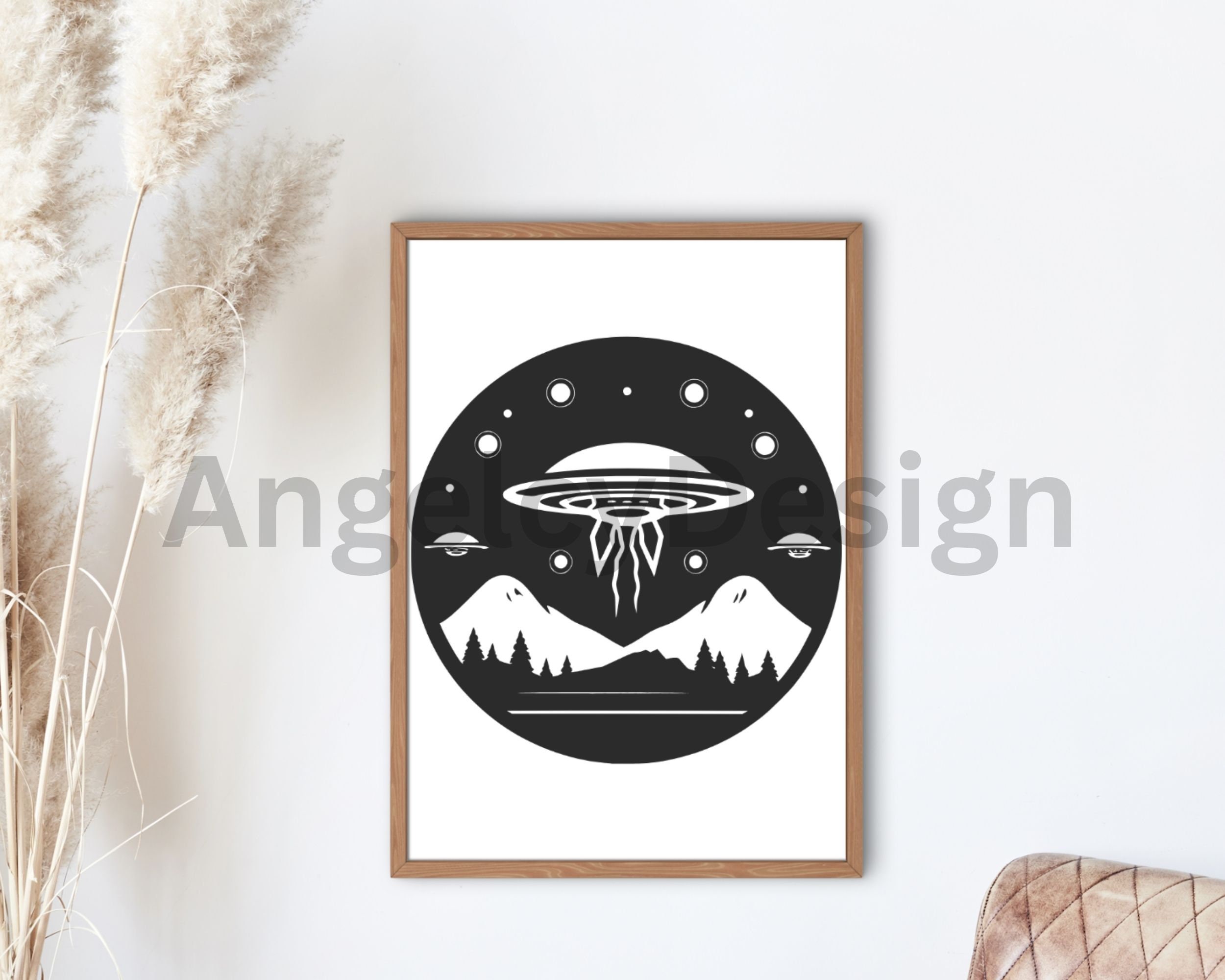 Alien Invasion SVG Designs, UFO Logo Vector, Alien Spaceship Png, Ufo ...