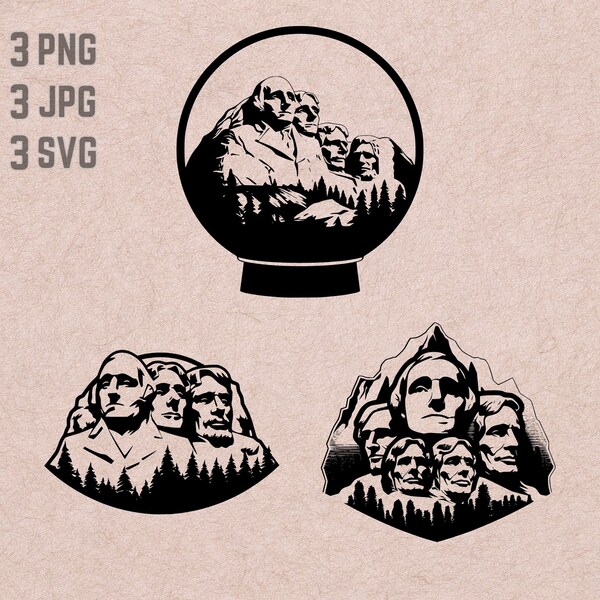 Mount Rushmore Svg - Etsy