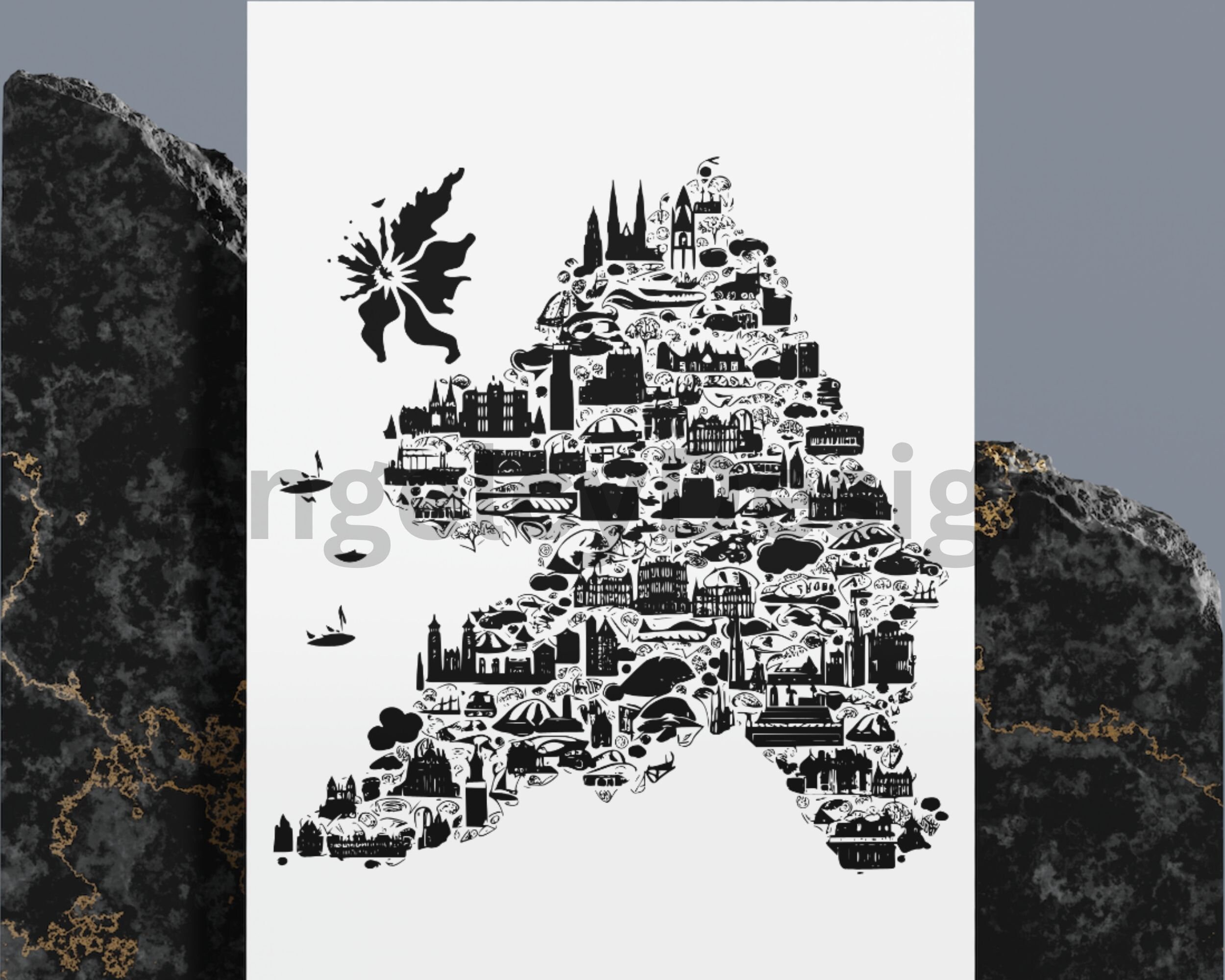 United Kingdom SVG Designs, England Logo, Great Britain Vector, UK Map ...