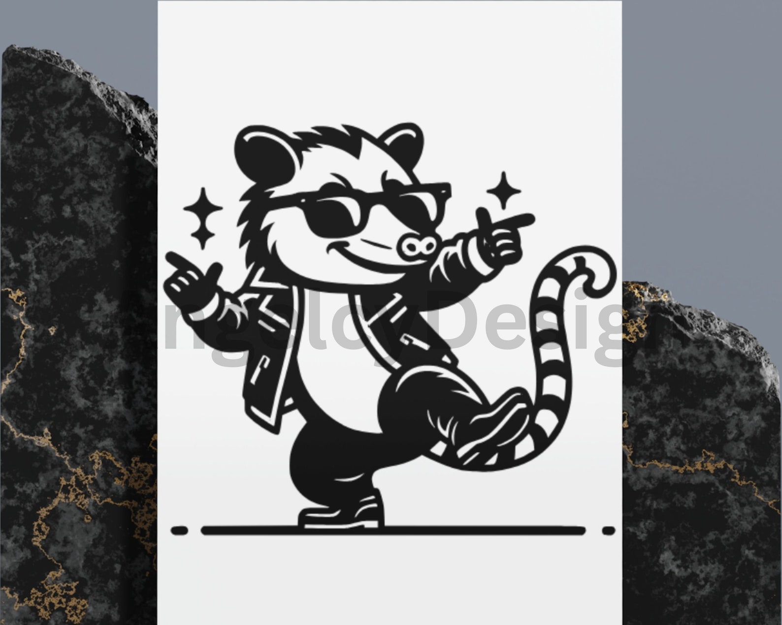 Possum SVG Designs, Possum Logo, Cowboy Hat Possum Vector, Smoking ...