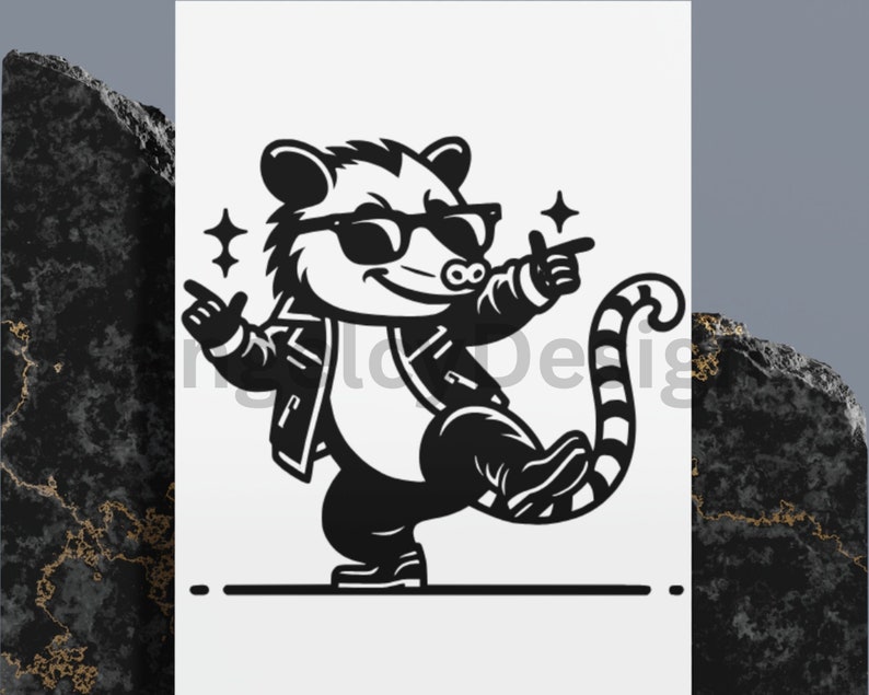 Possum SVG Designs, Possum Logo, Cowboy Hat Possum Vector, Smoking ...