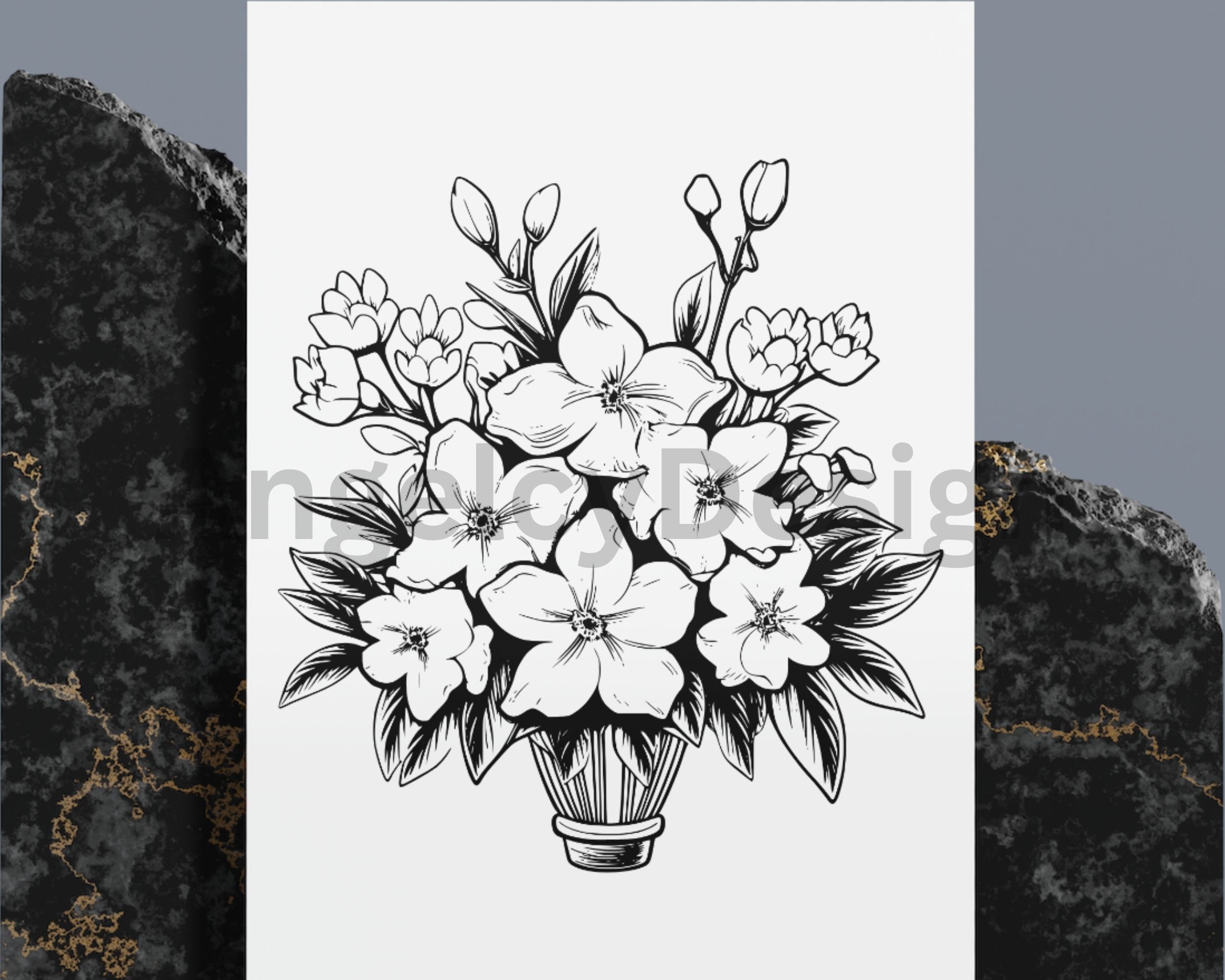 Jasmine SVG Designs, Jasmine Logo, Flower Vector, Jasmine Bouquet Png ...