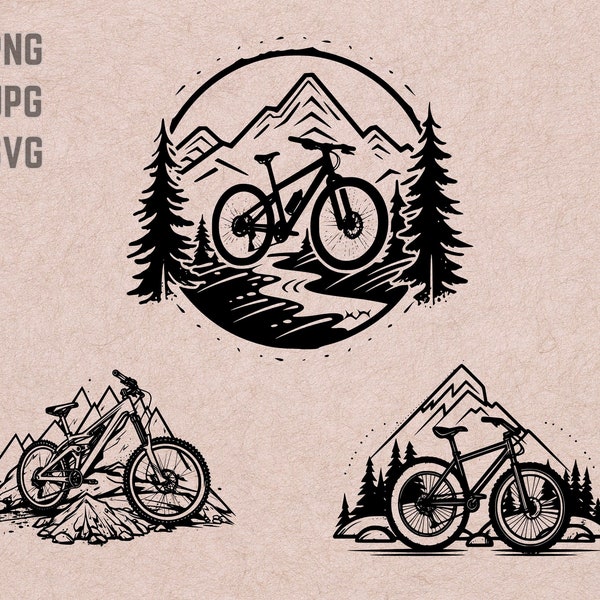Mountain Biking Svg - Etsy