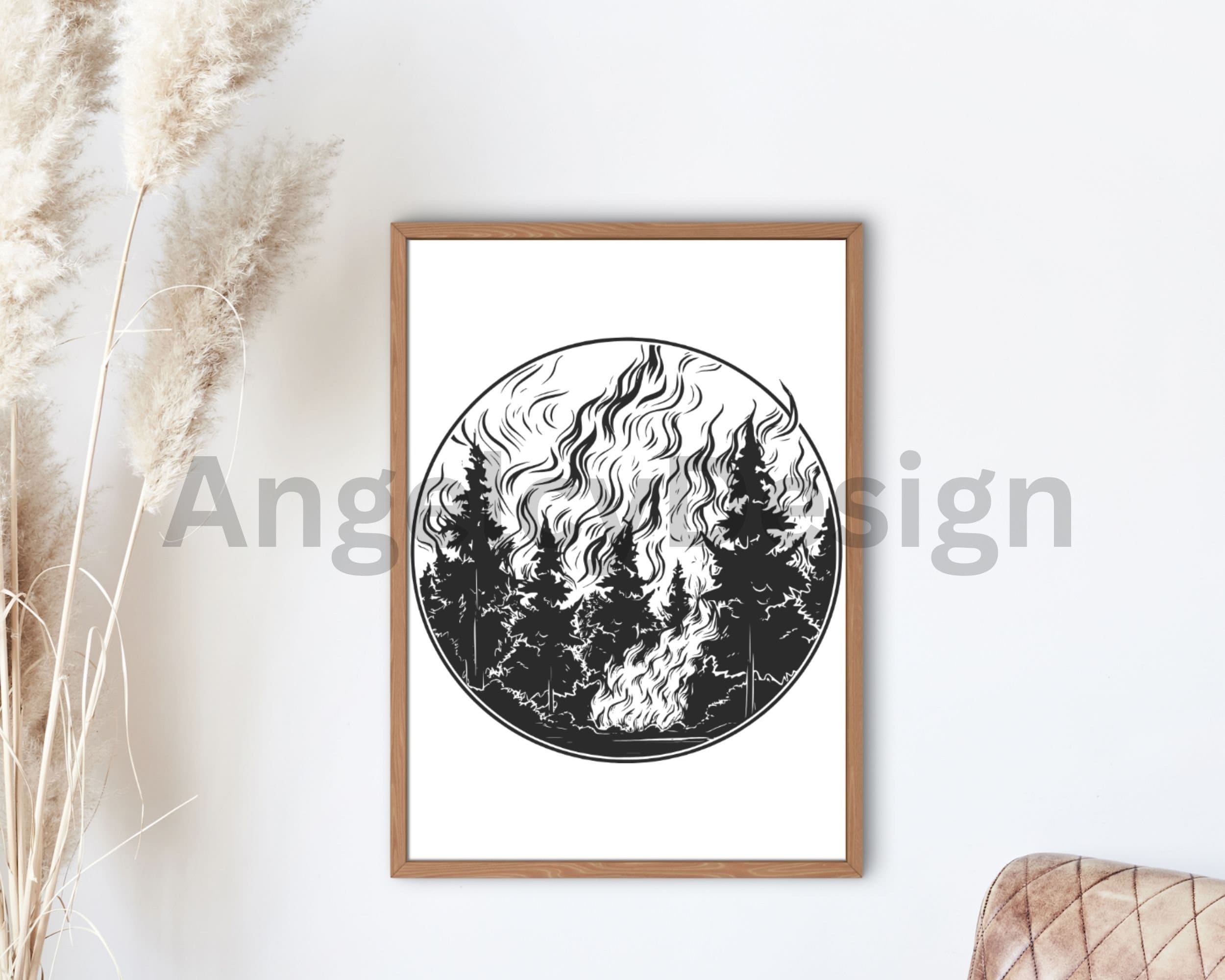 Wildfire SVG Designs, Fire Logo, Natural Disaster Vector, Wildfire ...