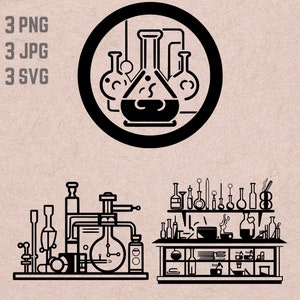 Laboratory SVG Designs, Laboratory Logo, Science Vector, Research PNG ...