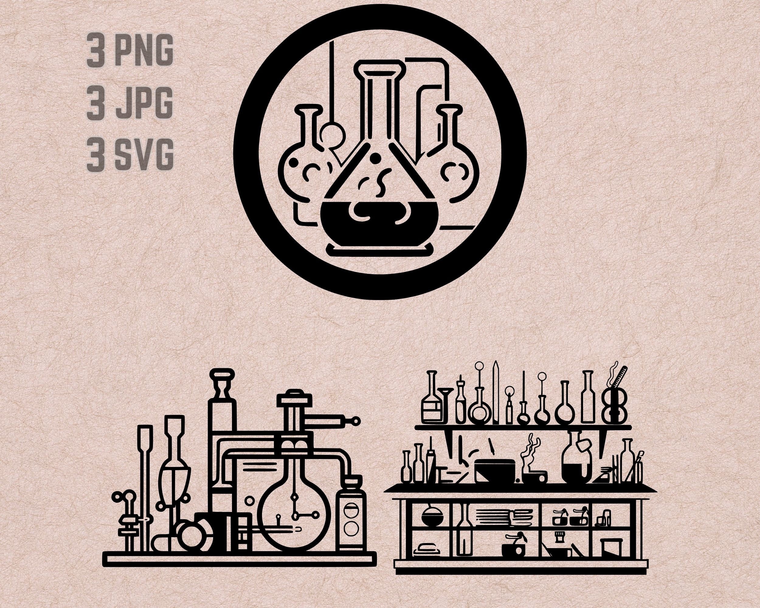 Laboratory SVG Designs, Laboratory Logo, Science Vector, Research PNG ...