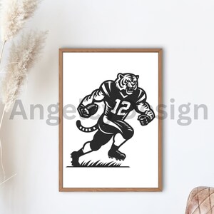 Animals Football Players SVG Designs, Football Mascot Logo, Bear Vector ...