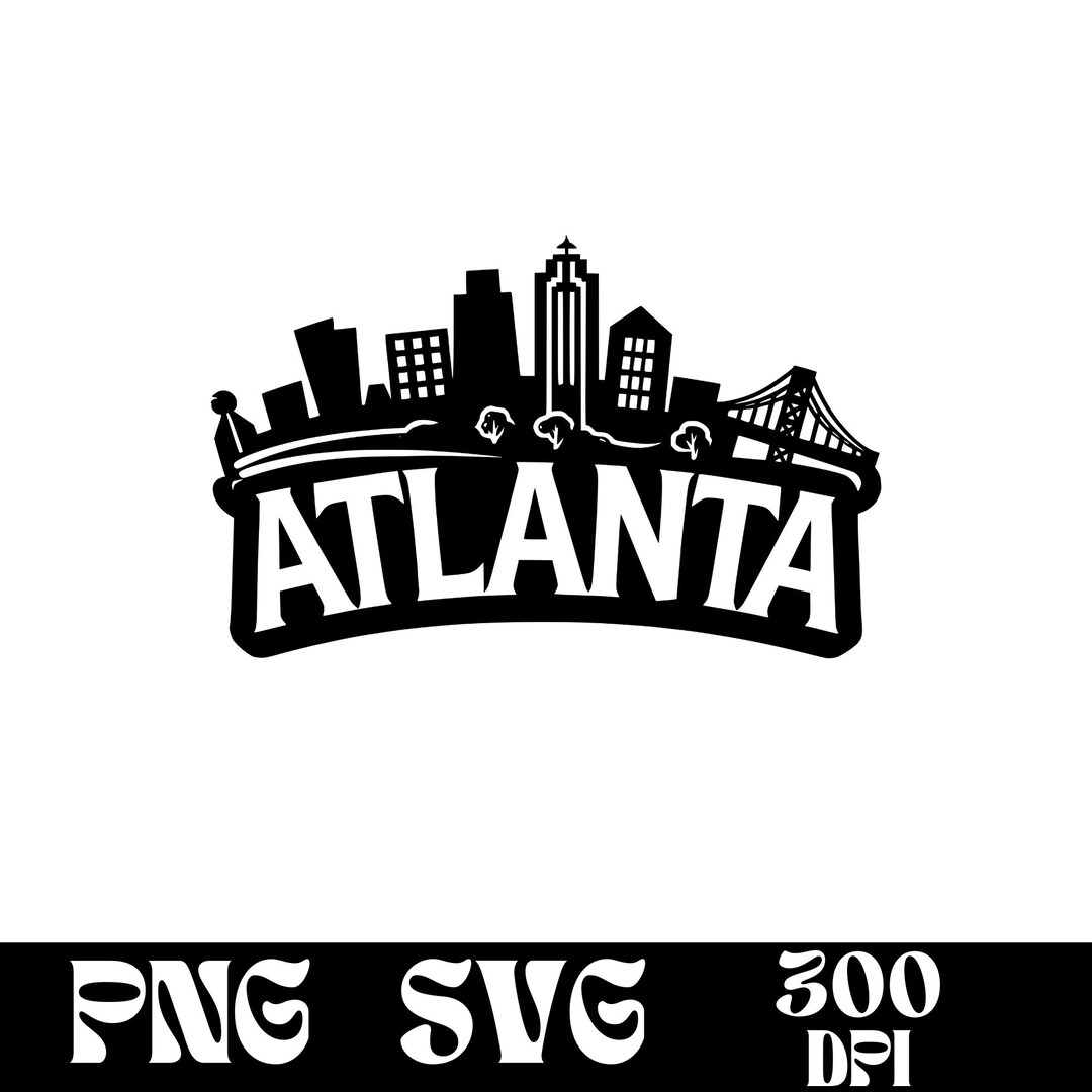 Atlanta Skyline SVG Design, Atlanta Logo, Atlanta Skyline Vector ...