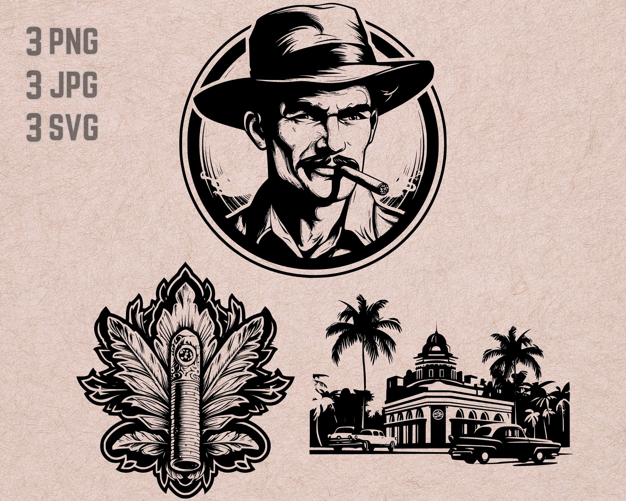 Cuba SVG Designs, Cuba Logo, Havana Vector, Cuban Cigar Png, Cuba ...