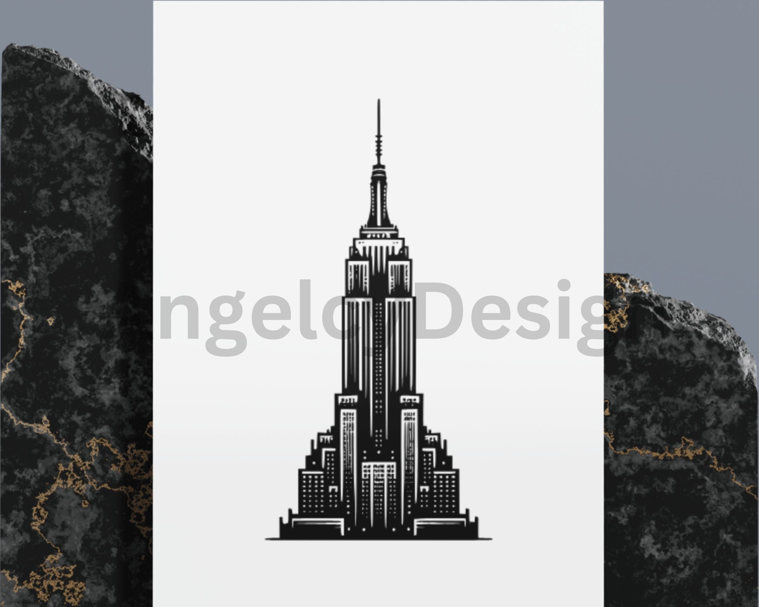 Empire State Building SVG Designs, Empire State Building Logo, New York ...