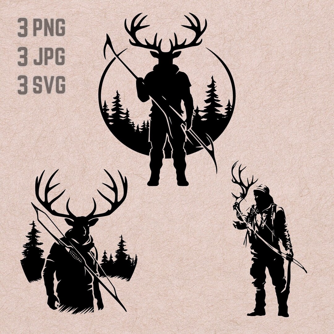 Bow Hunting Elk SVG Designs Hunting Logo Vector Elk PNG Bow - Etsy