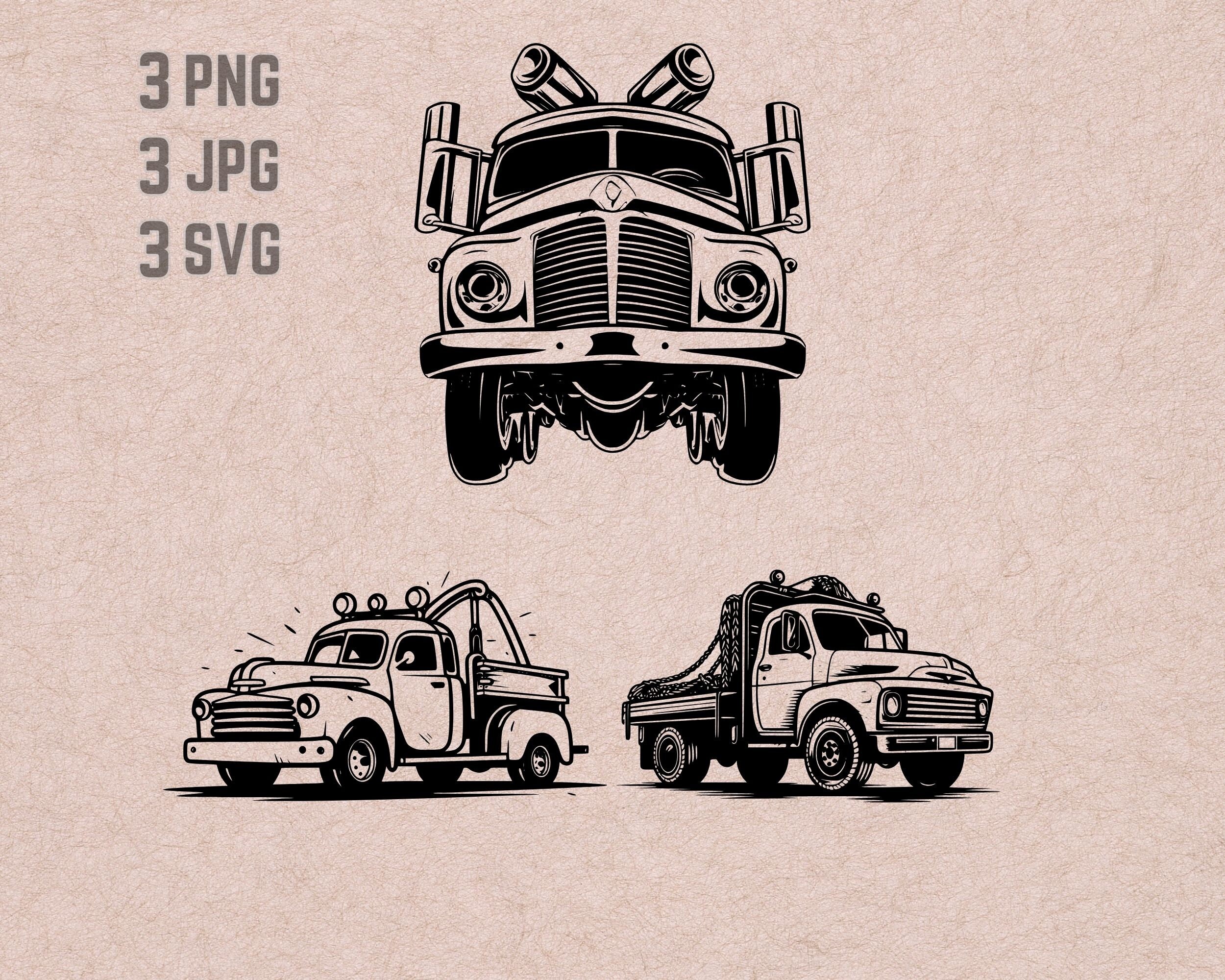 Tow Truck SVG Designs, Tow Truck Logo, Trucker Vector, Chain PNG, Tow ...