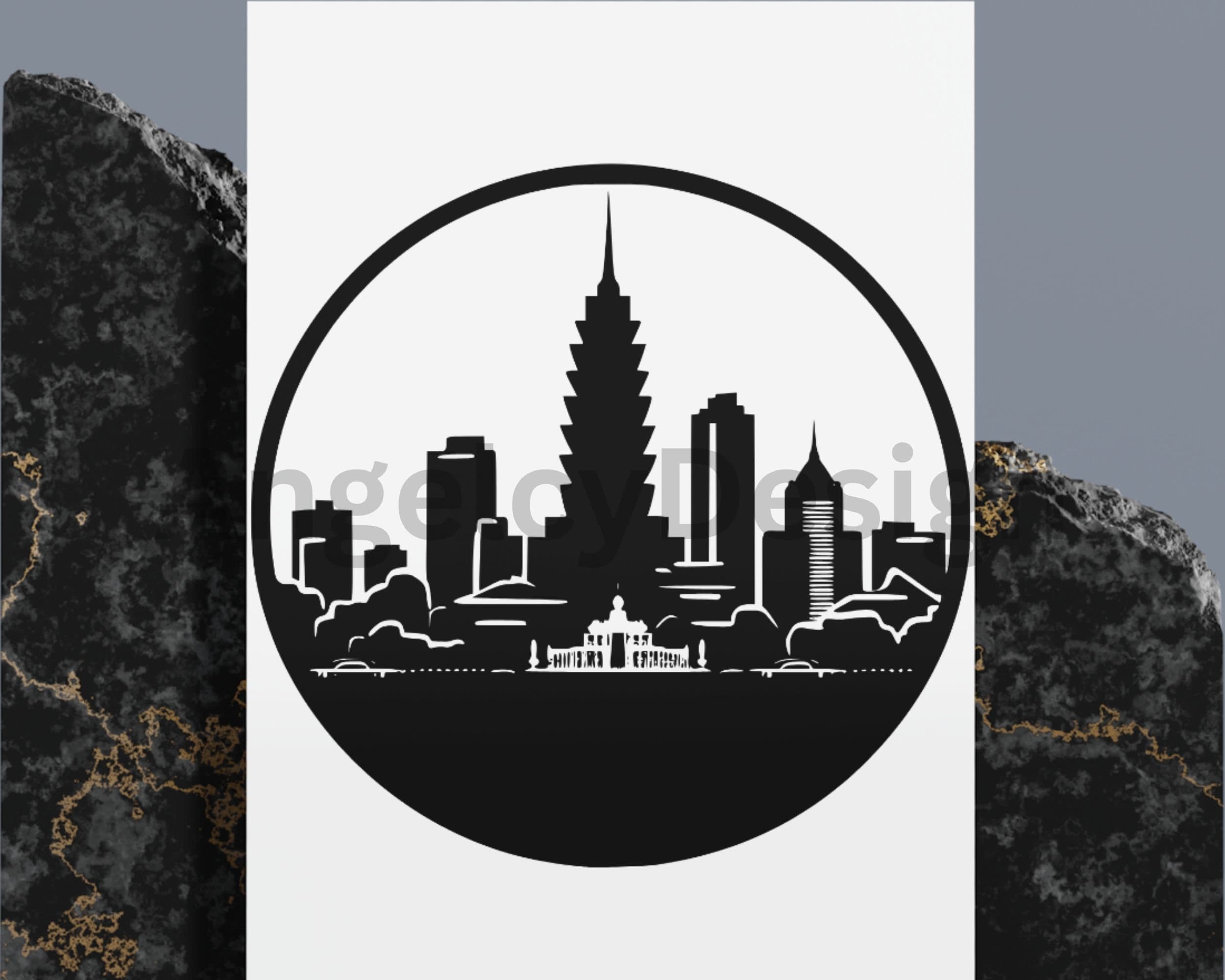 Bangkok Skyline SVG Designs, Bangkok Logo, Bangkok Skyline Vector ...