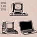 Computer SVG Designs, PC Logo, Laptop Vector, Old School Computer PNG ...