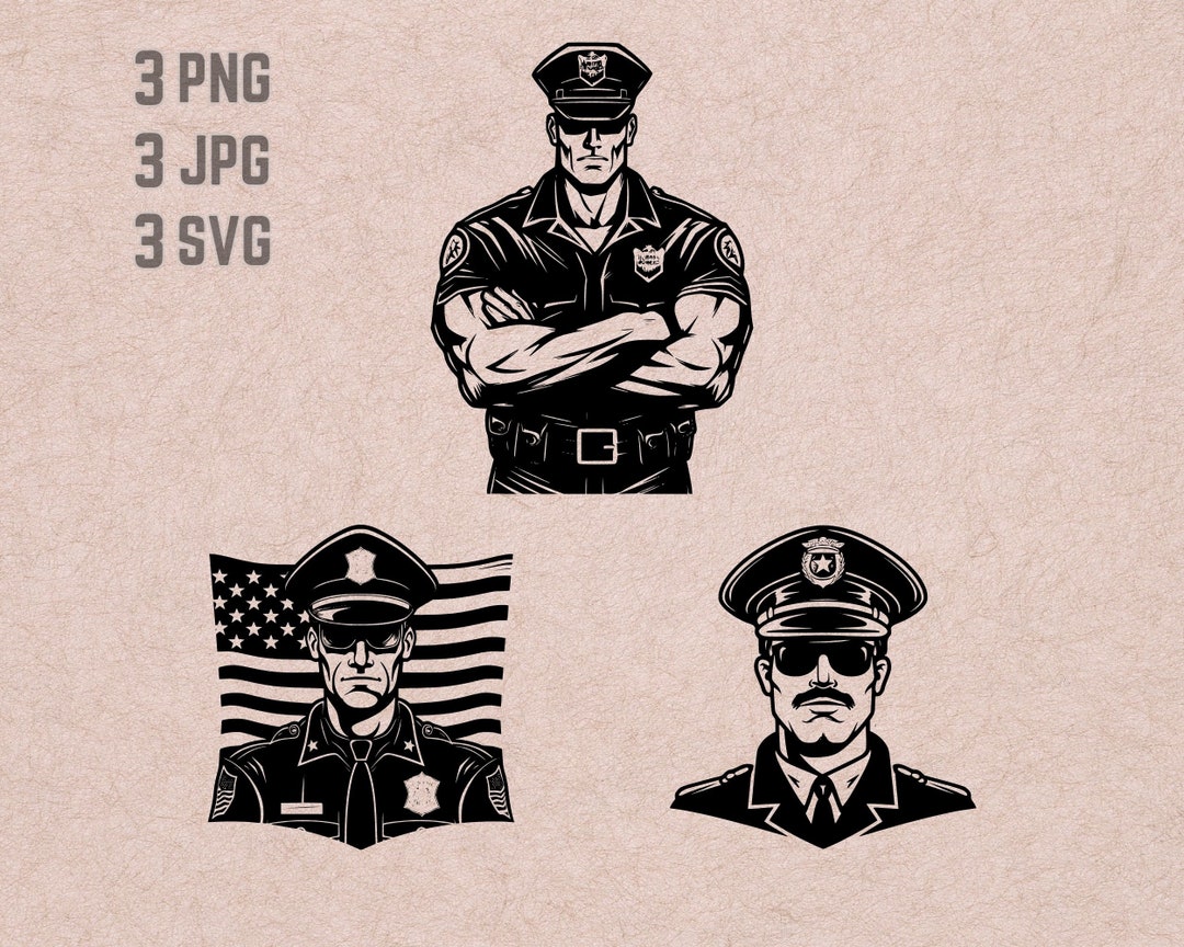 Police Officer SVG Designs, Police Officer Logo, US Flag Vector, Gift ...