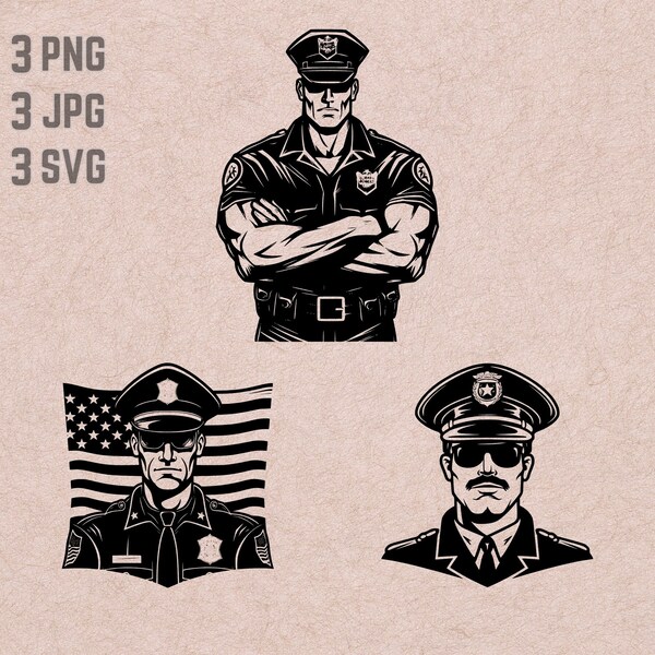 Police Officer Svg - Etsy