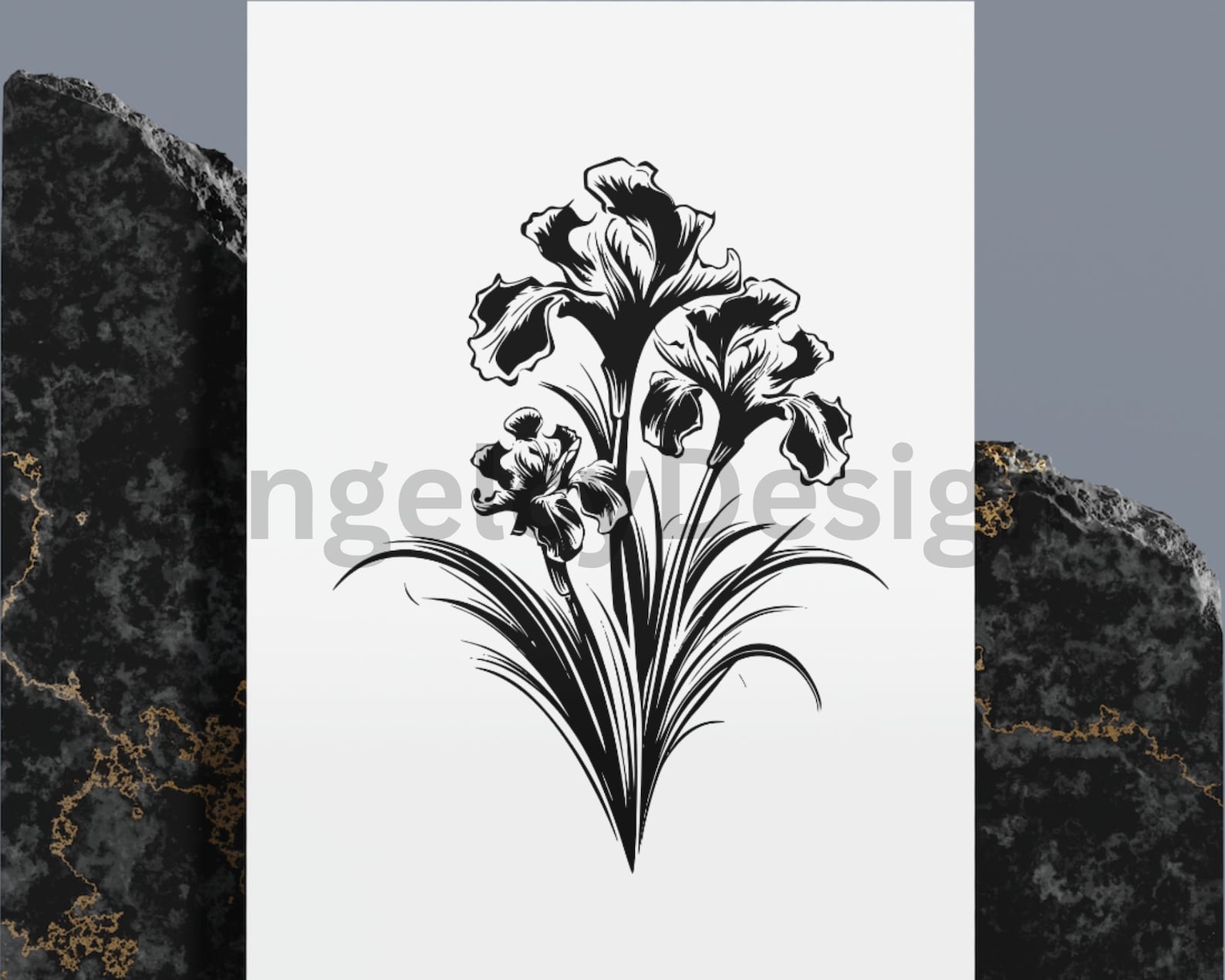 IRIS SVG Designs, Iris Logo, Flower Vector, Iris Bouquet Png, Iris ...