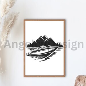 Lake Life SVG Designs, Lake Logo, Lake House Vector, Speedboat PNG ...